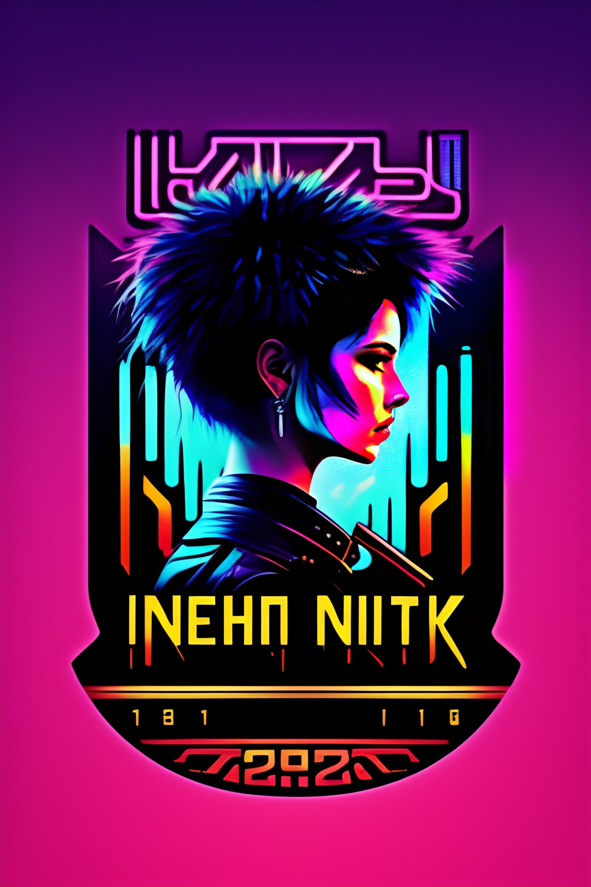 Lexica - "Neo Punks" Logo design, cyber punk style