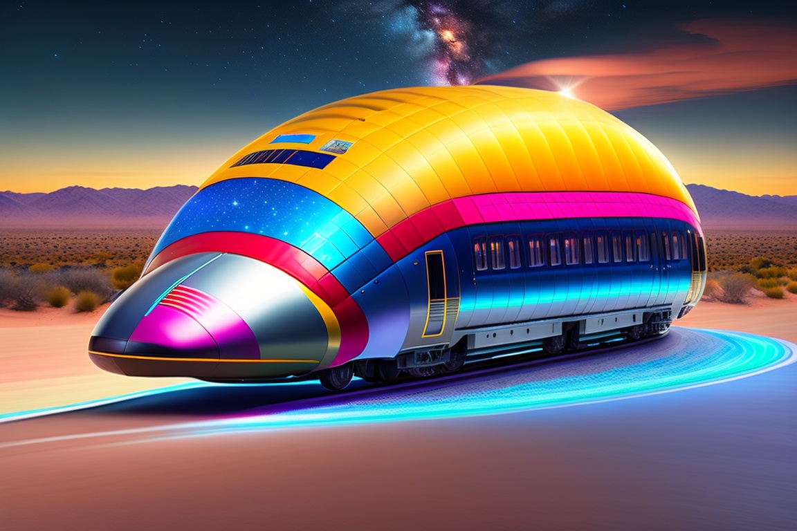 Lexica - Flying inter galaxy train made of shoes , space shoes