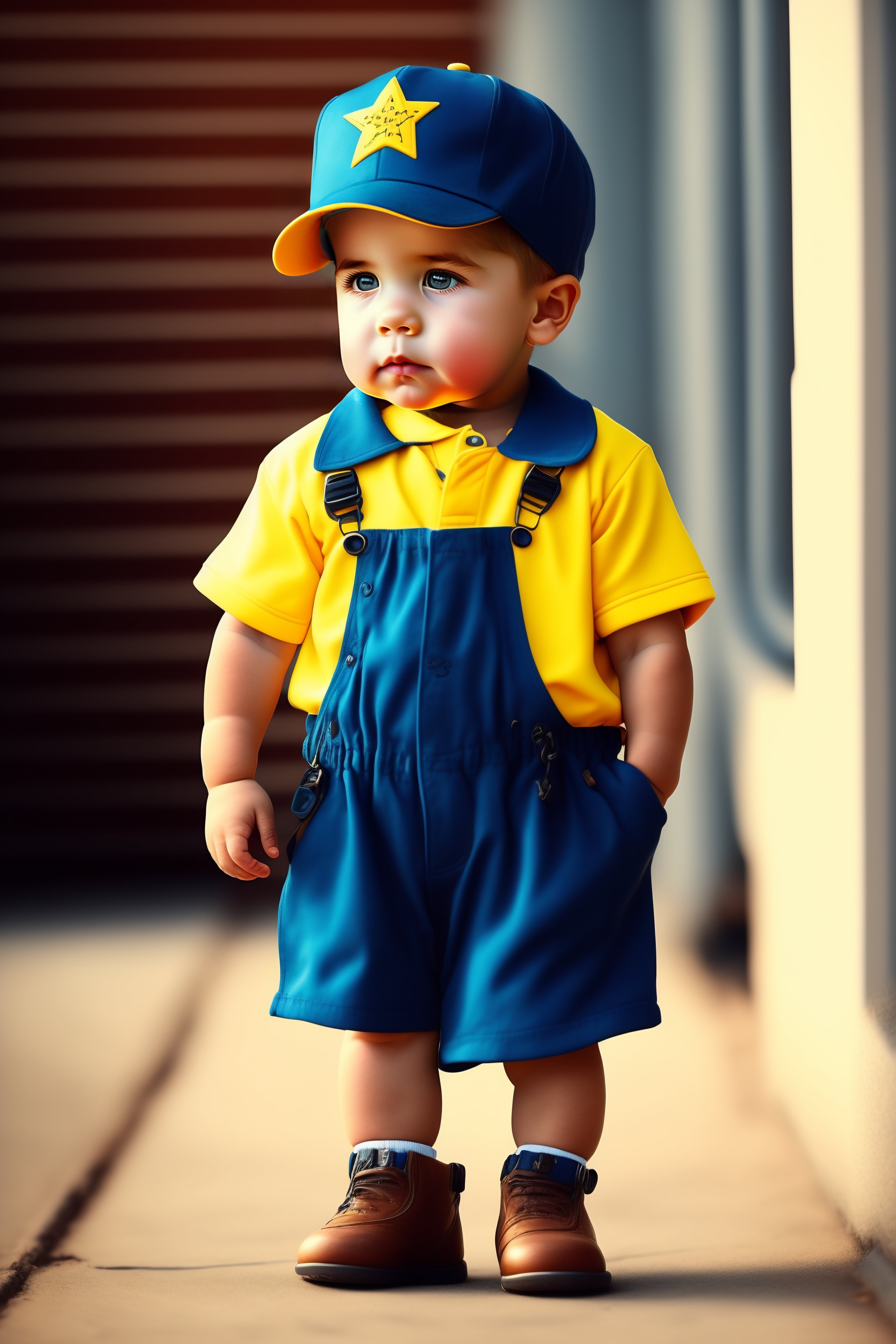 Lexica - I want a little boy with a cap and a romper suit. inspired by ...