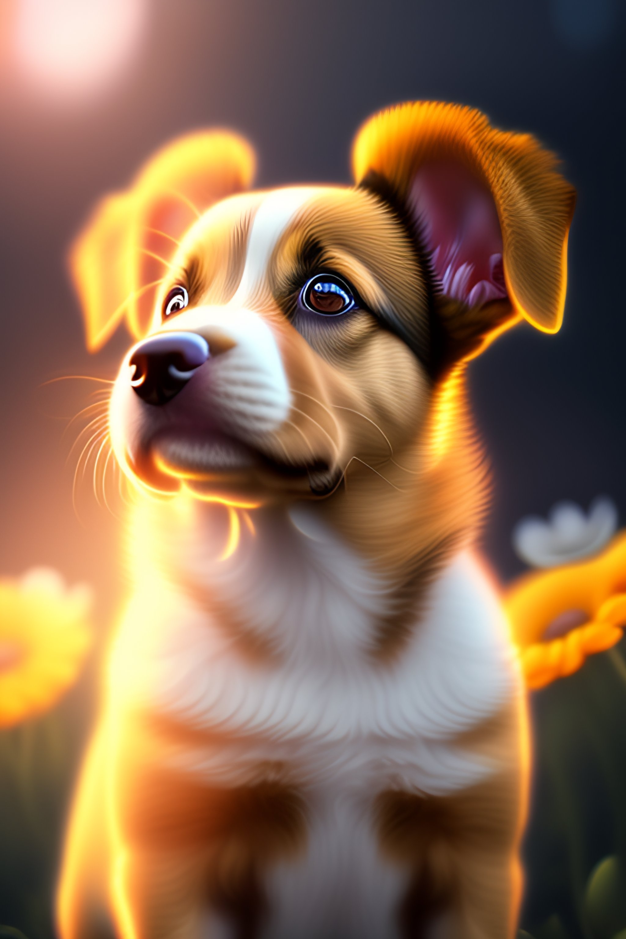 Lexica - Very cute illustration for a cute puppy, digital art, highly ...