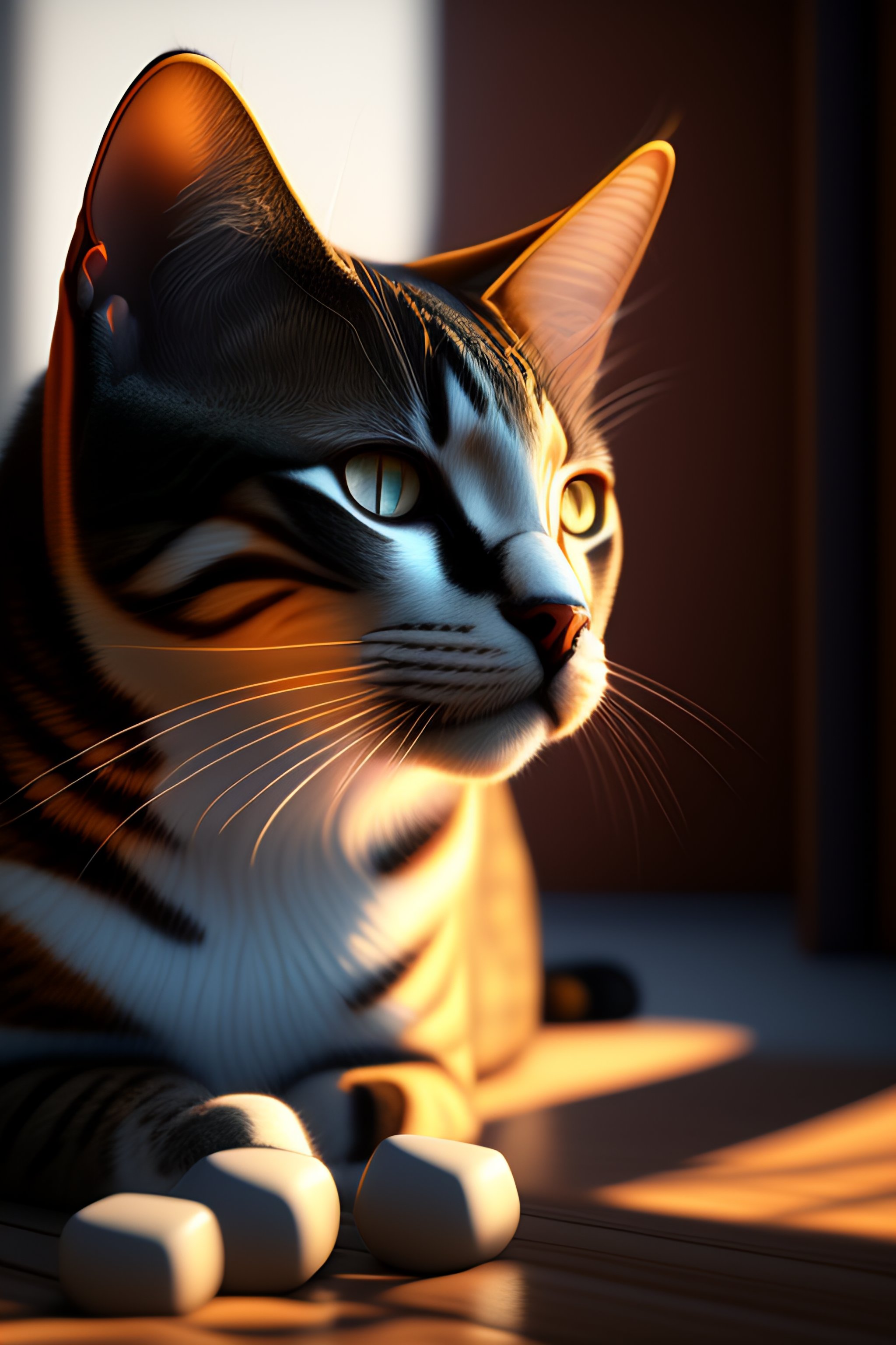 Lexica - Cat, Mosaic, Glass Mosaic, Wooden Framed, Cinematic, Dramatic ...