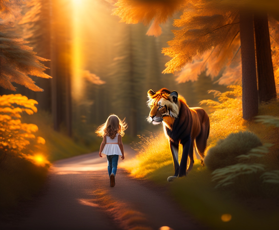 Lexica - One sunny morning, as golden rays of sunlight filtered through ...