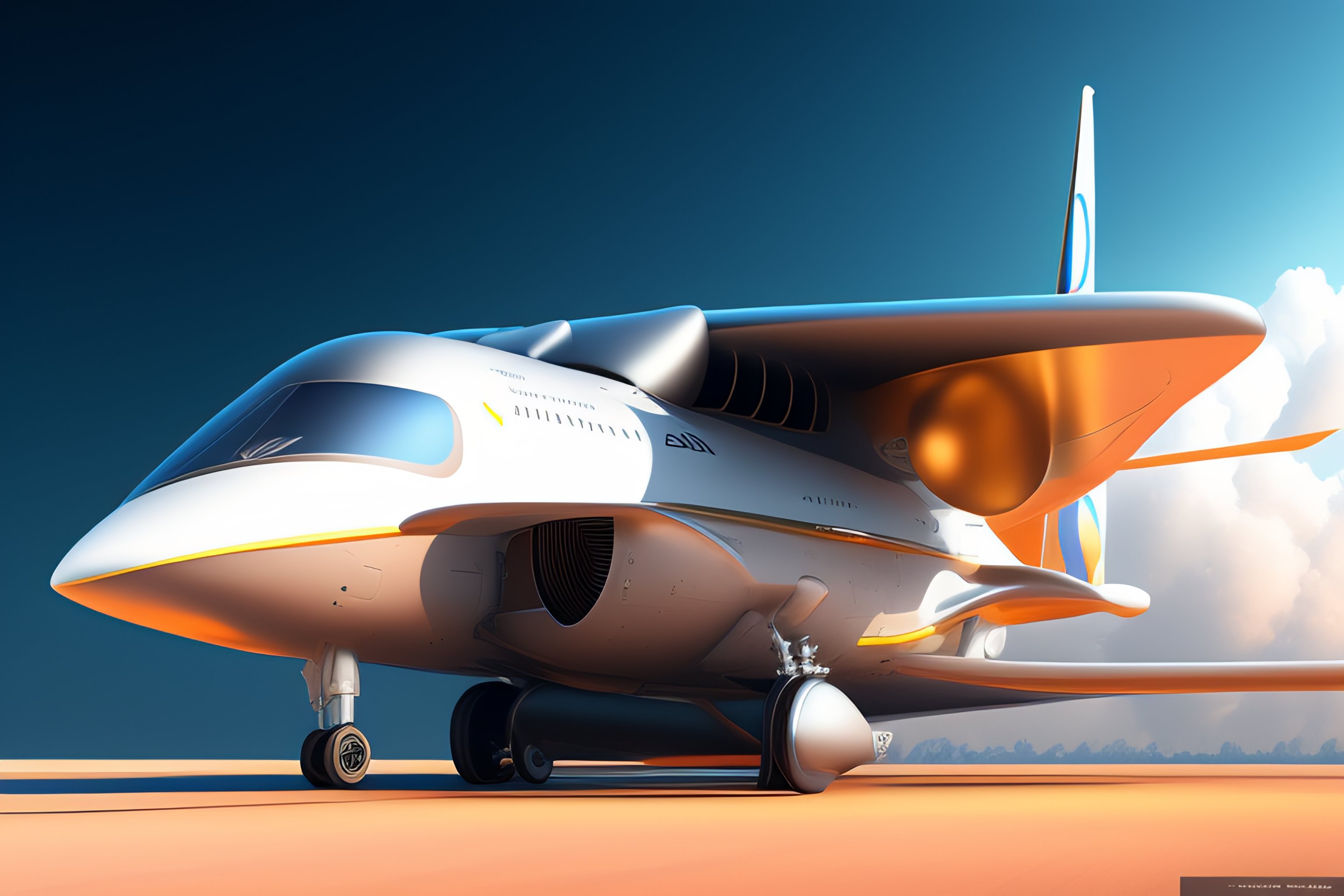 Lexica - Plane of the future created by SpaceX, in air, 8 k, octane ...