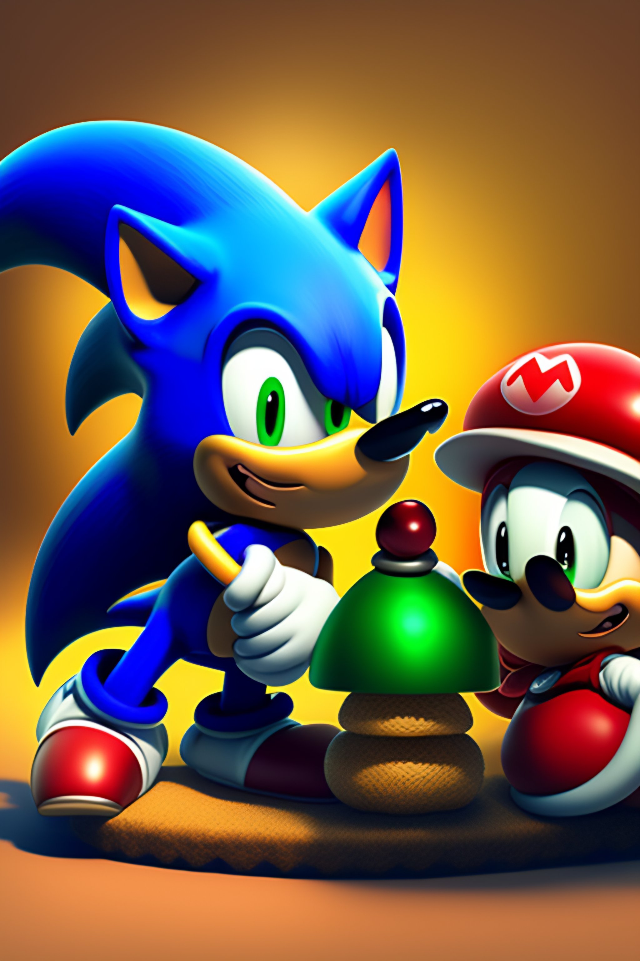 Sonic Vs Mario Drawings