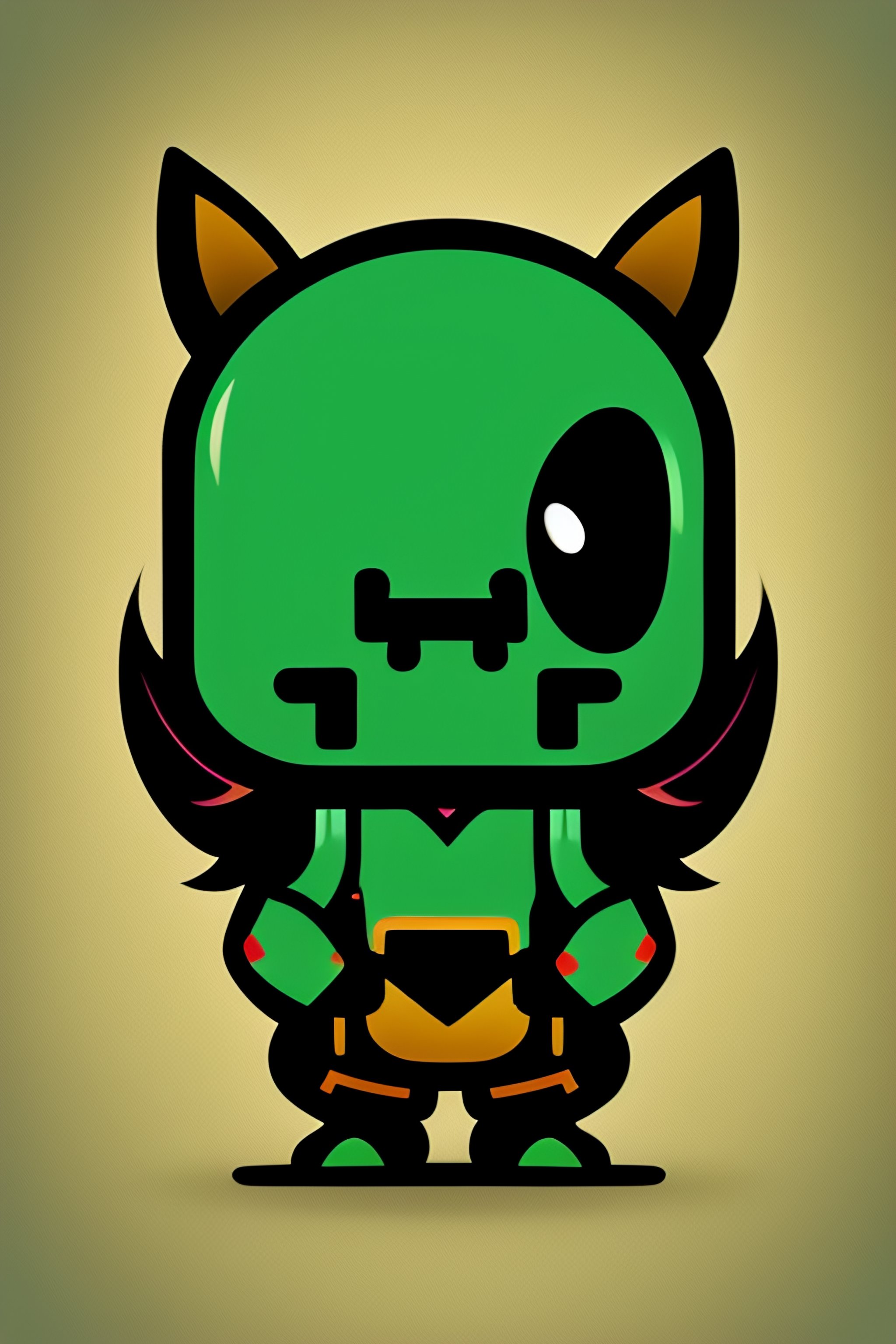 Lexica - A cute solider monster, digital art, iconic icon, 2 d vector ...