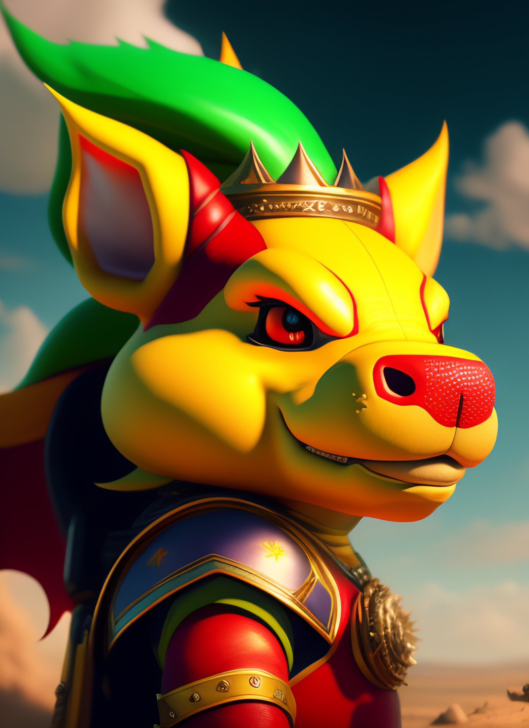 Lexica - Portrait of ((Bowser Jr. )), colorful fantasy landscapes ...