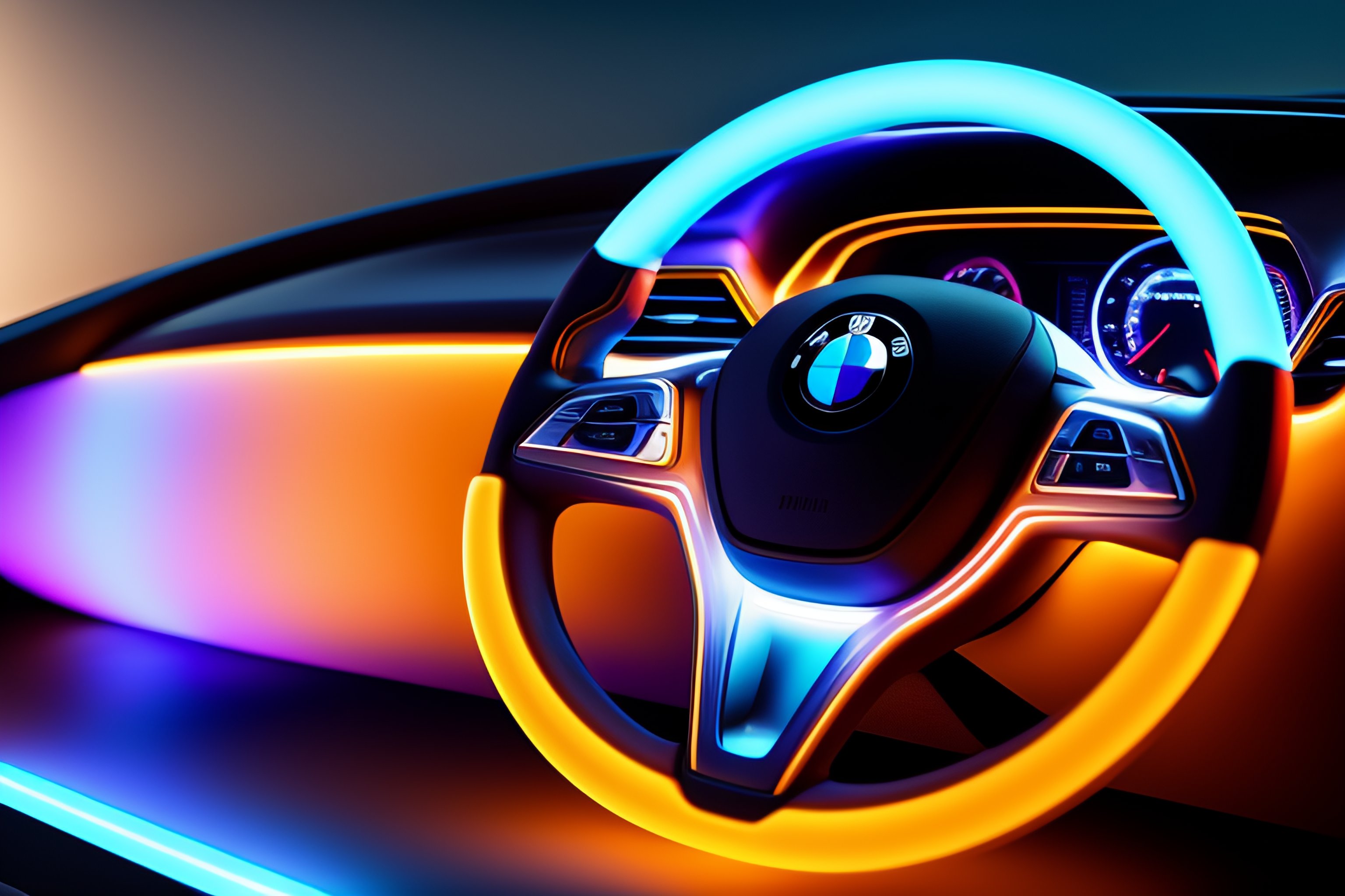 Lexica - BMW glowing LED steering wheel
