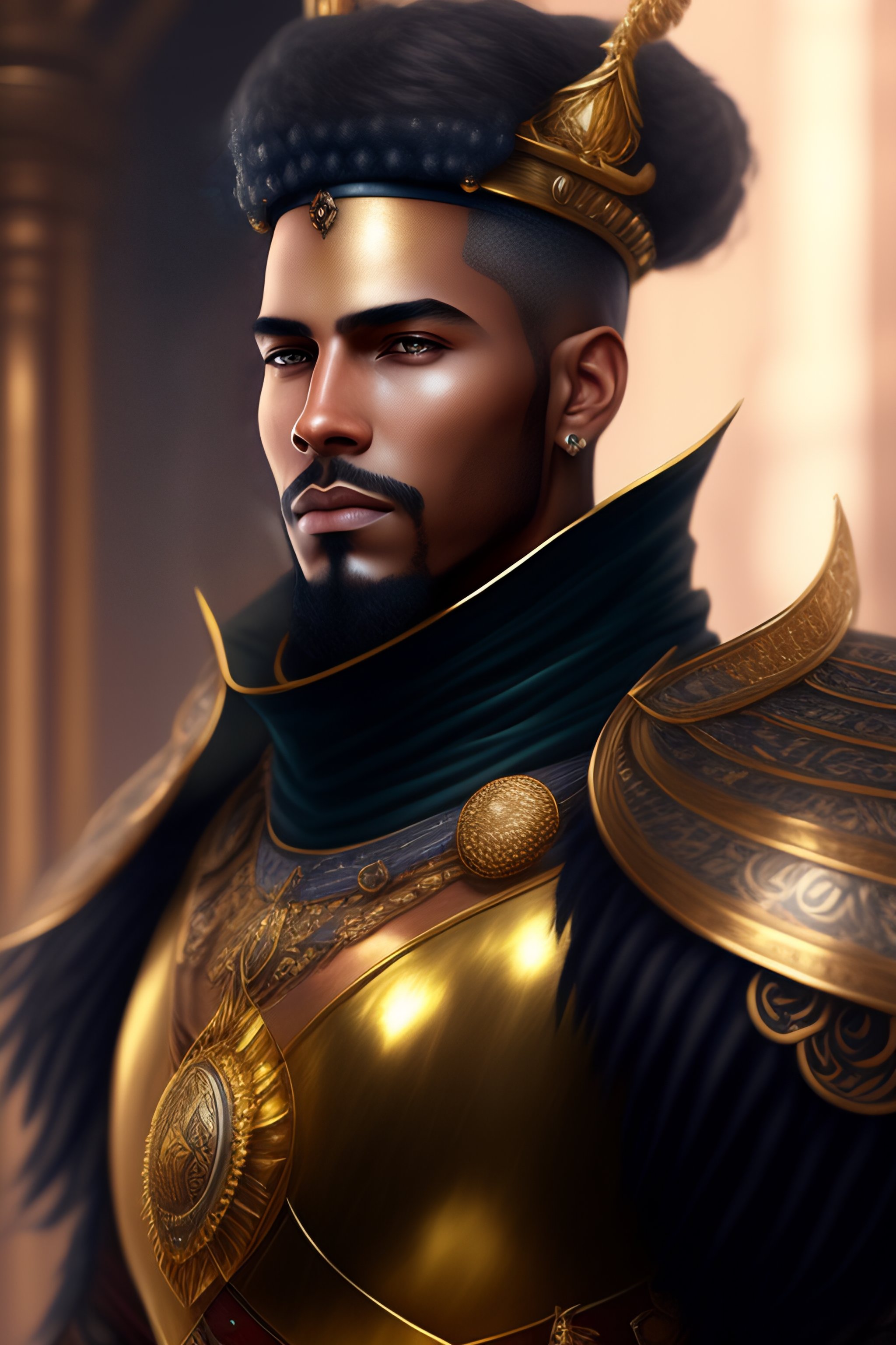 Lexica - Painted portrait as king solomon, steampunk, intricate armor ...