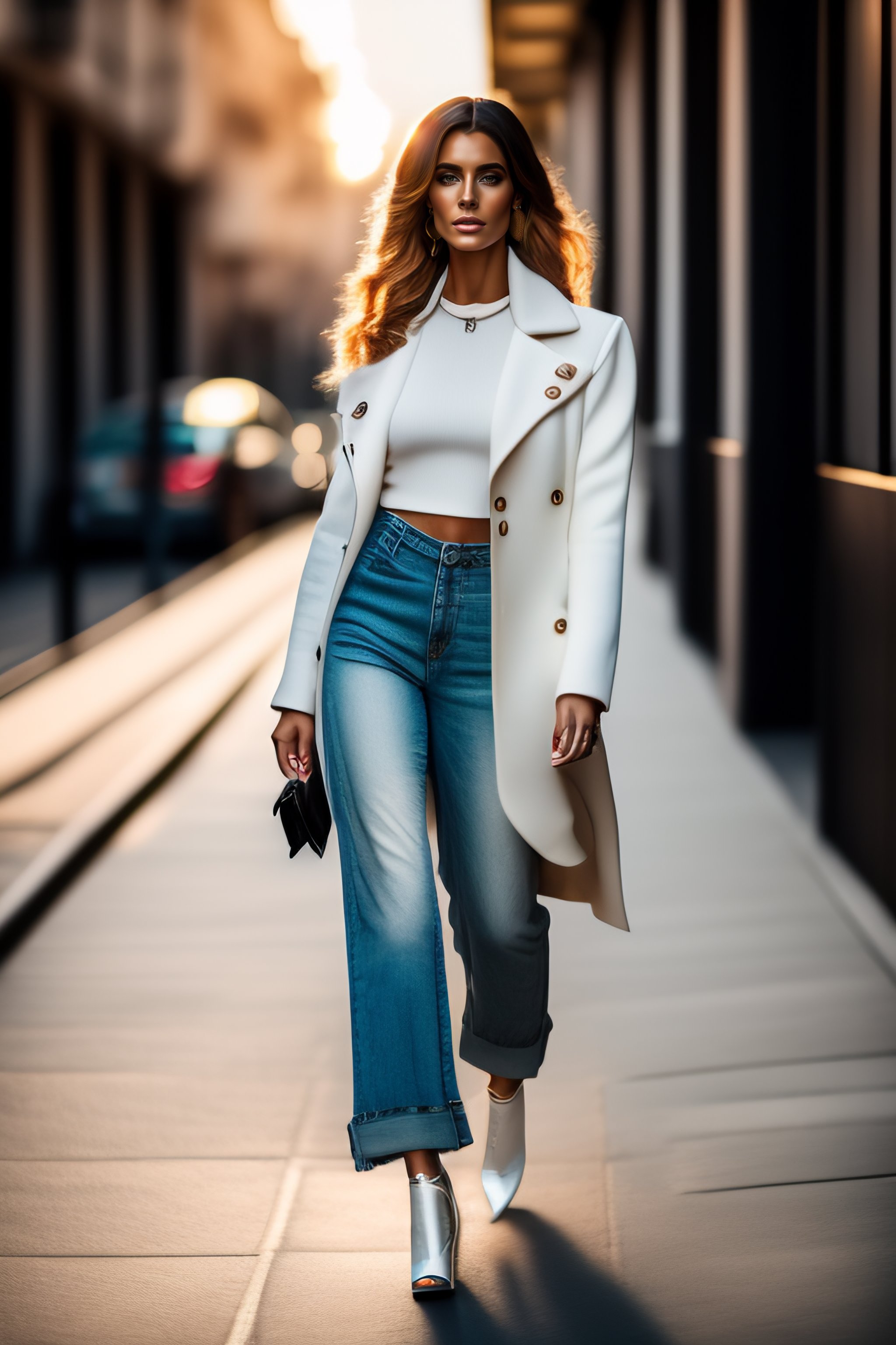 Lexica - Full body studio portrait of spanish model wearing Street ...