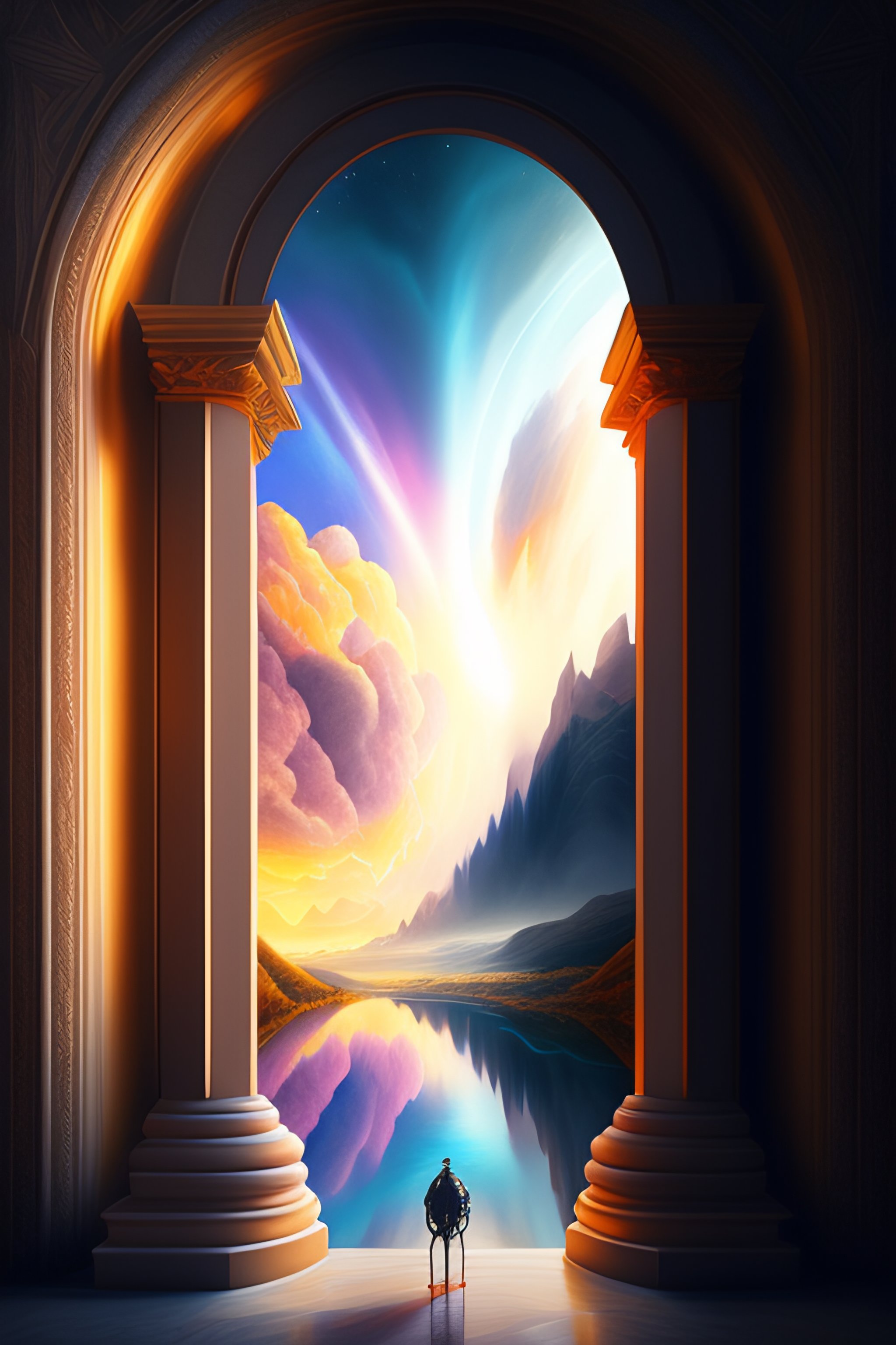 Lexica - Flashing portals from heaven, digital painting, digital ...