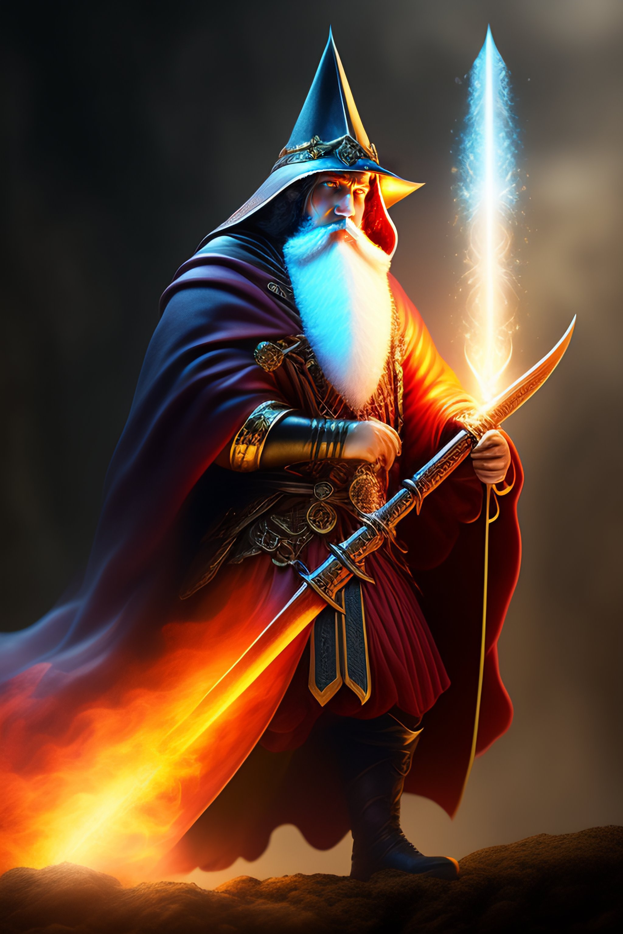 Lexica - Wizard with book in left and sword right hand
