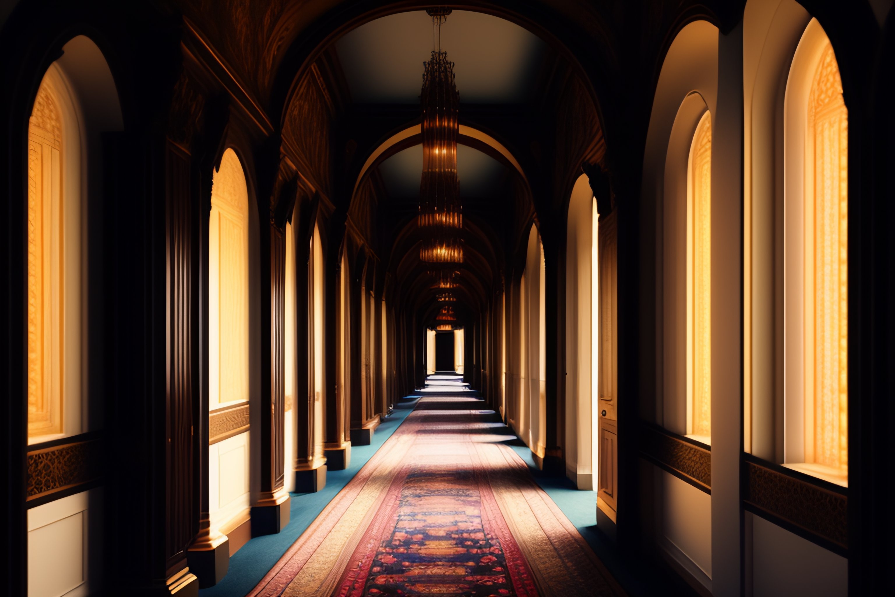 Lexica - Corridor of a mansion