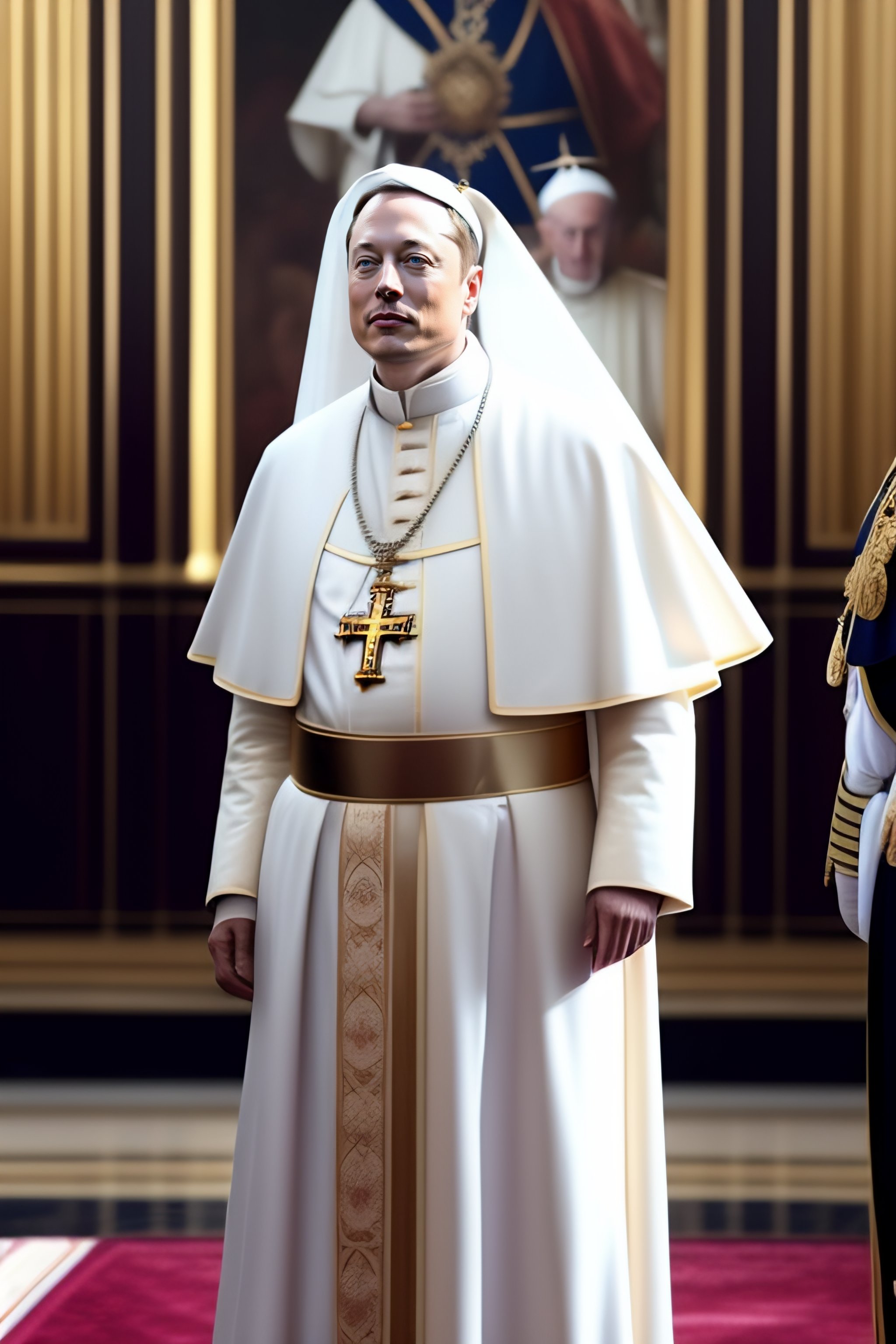Lexica - Elon musk dressed like pope