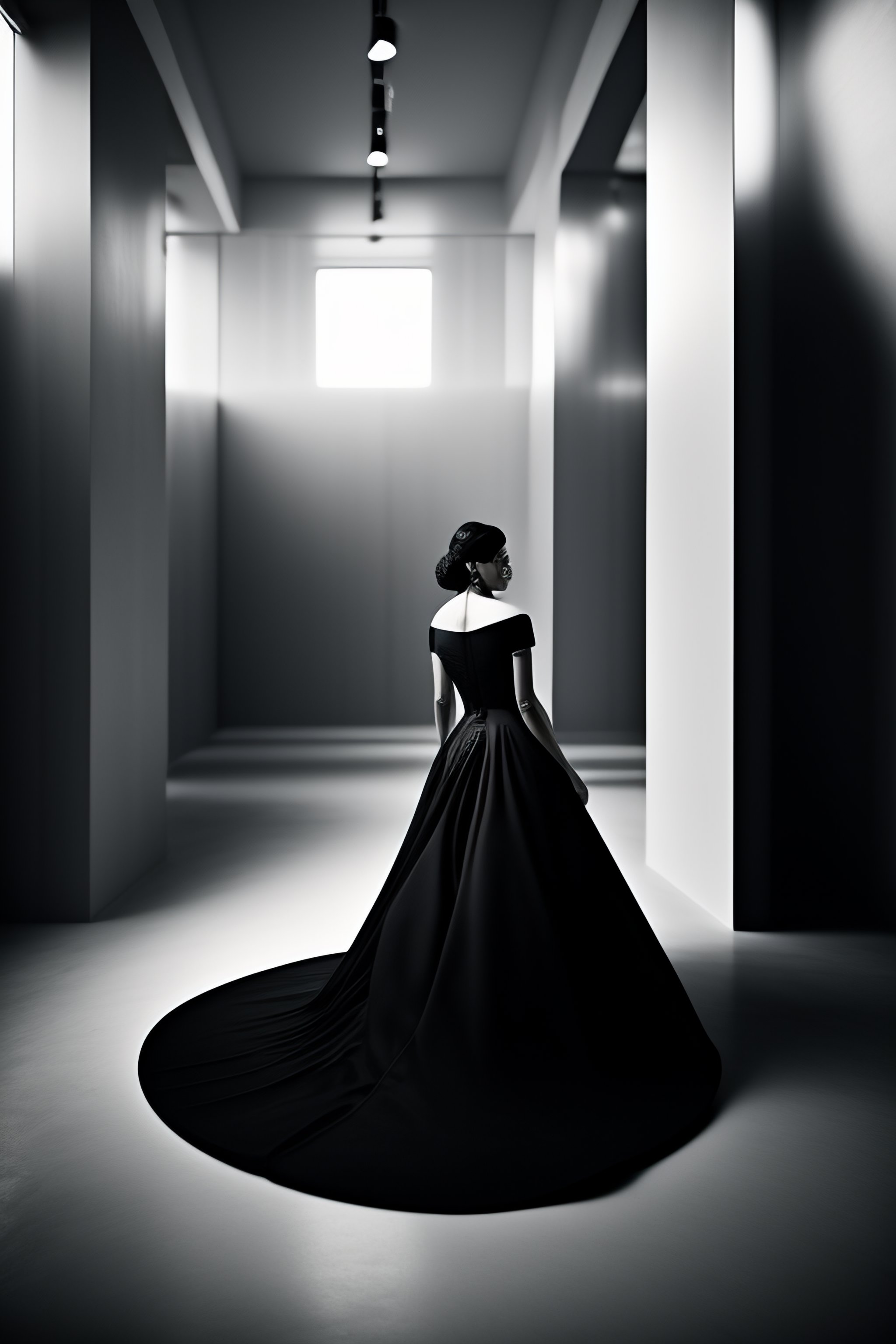 Lexica - William Klein studio photography , woman wearing dress ...