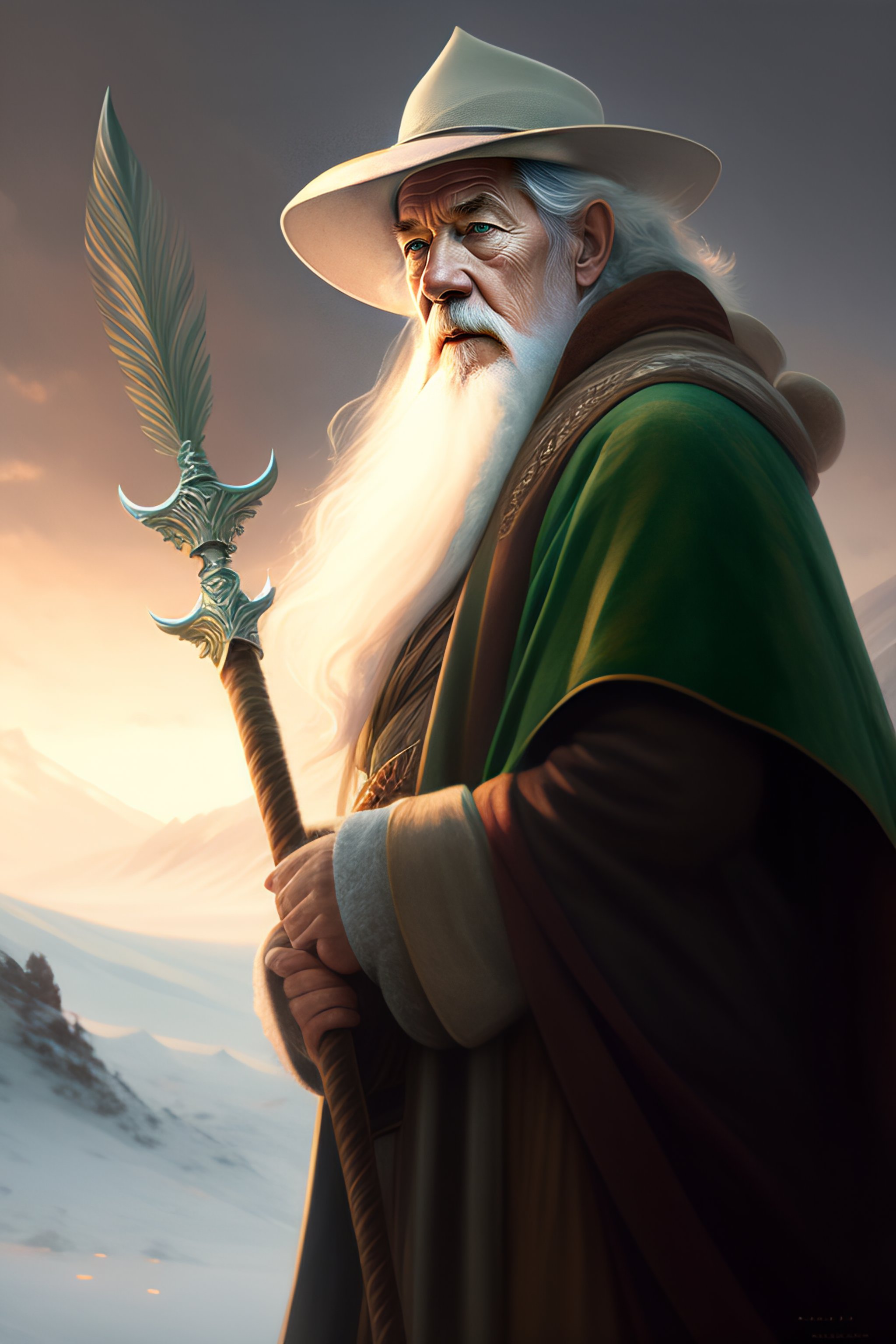 Lexica - Full shot body photo of Ian McKellen as gandalf the white ...