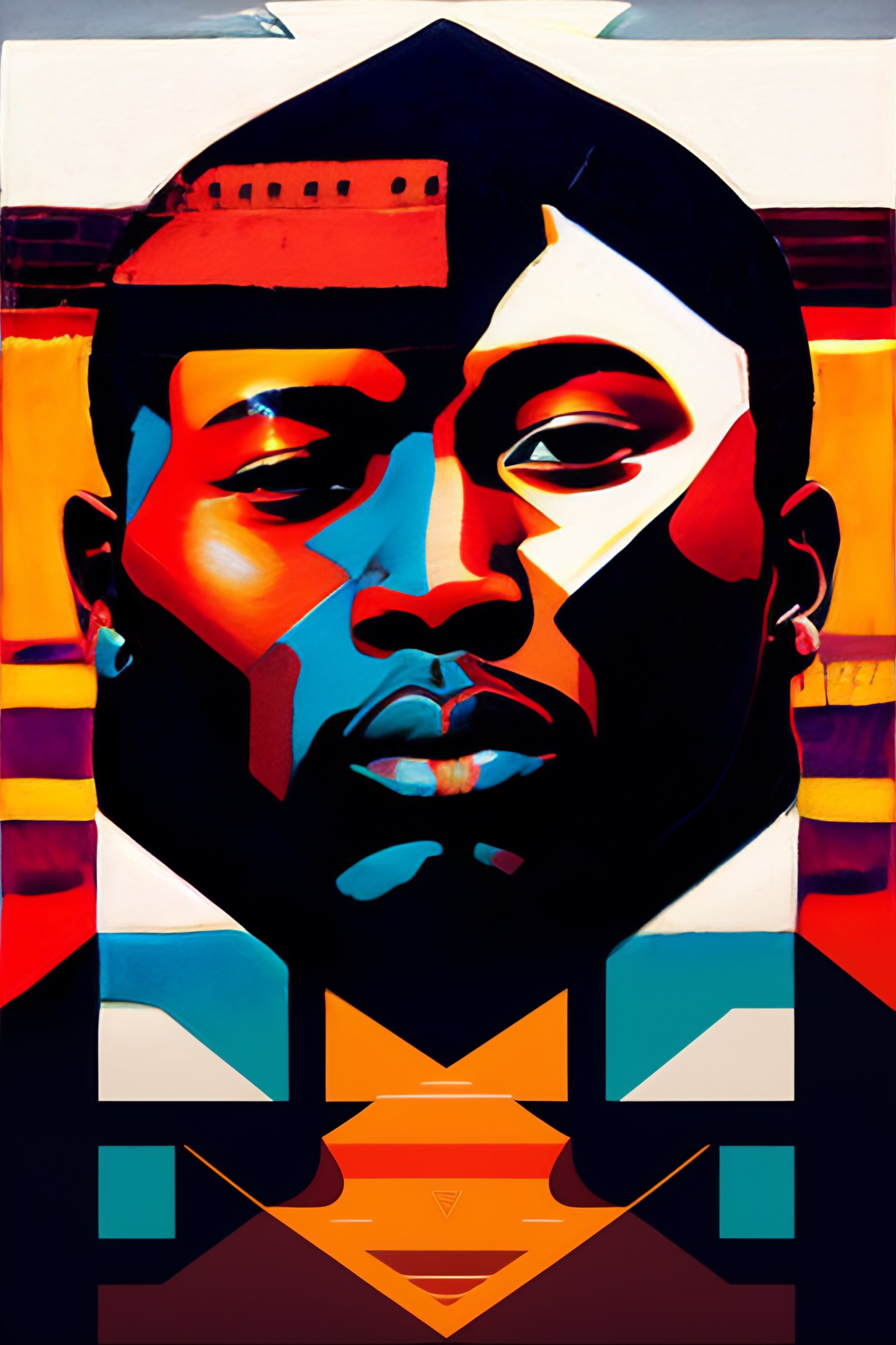 Lexica - Symmetry!! portrait of an aztec and black men, white men ...