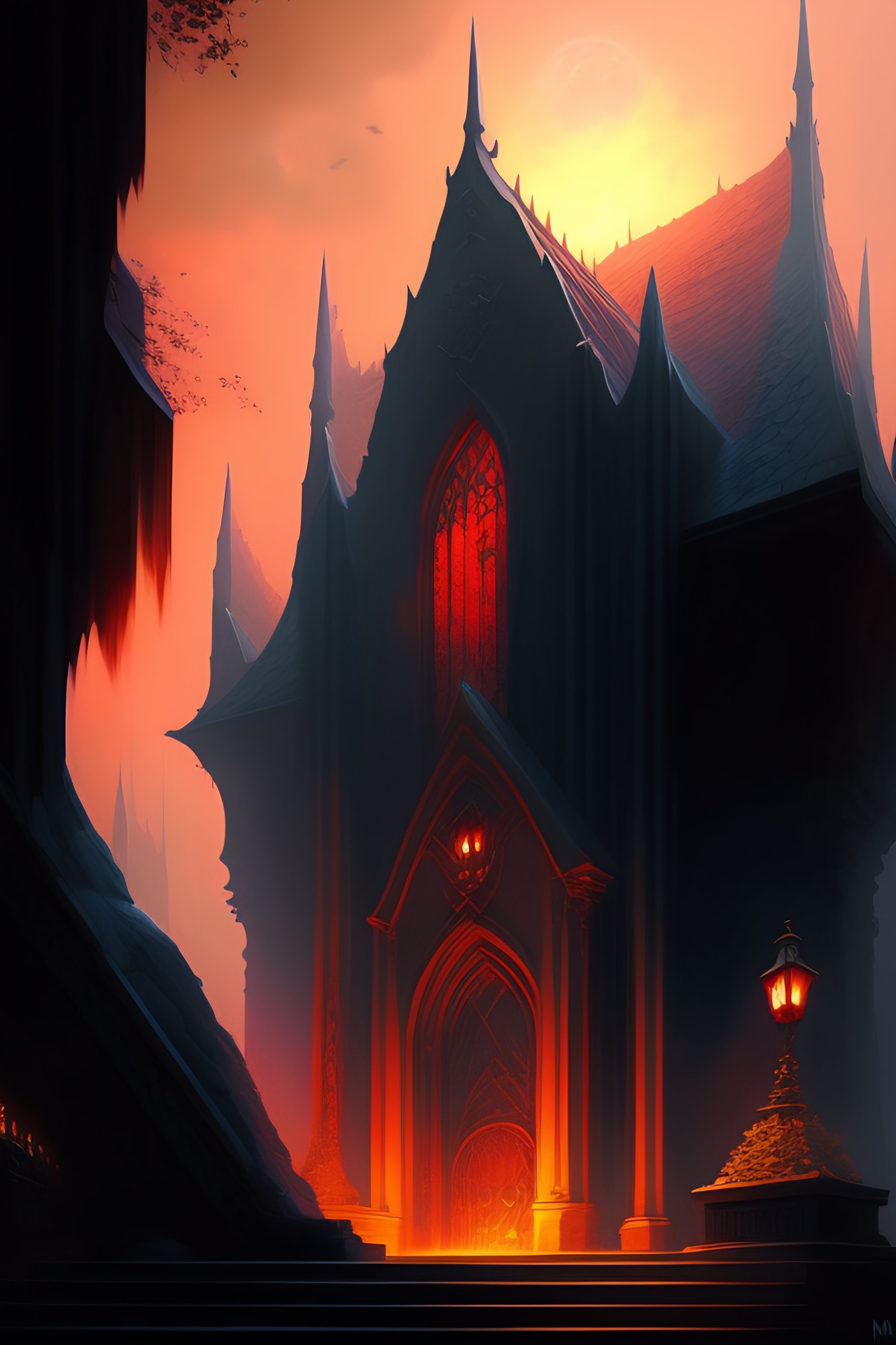 Lexica - A dark sinister vampire lair by Marc Simonetti