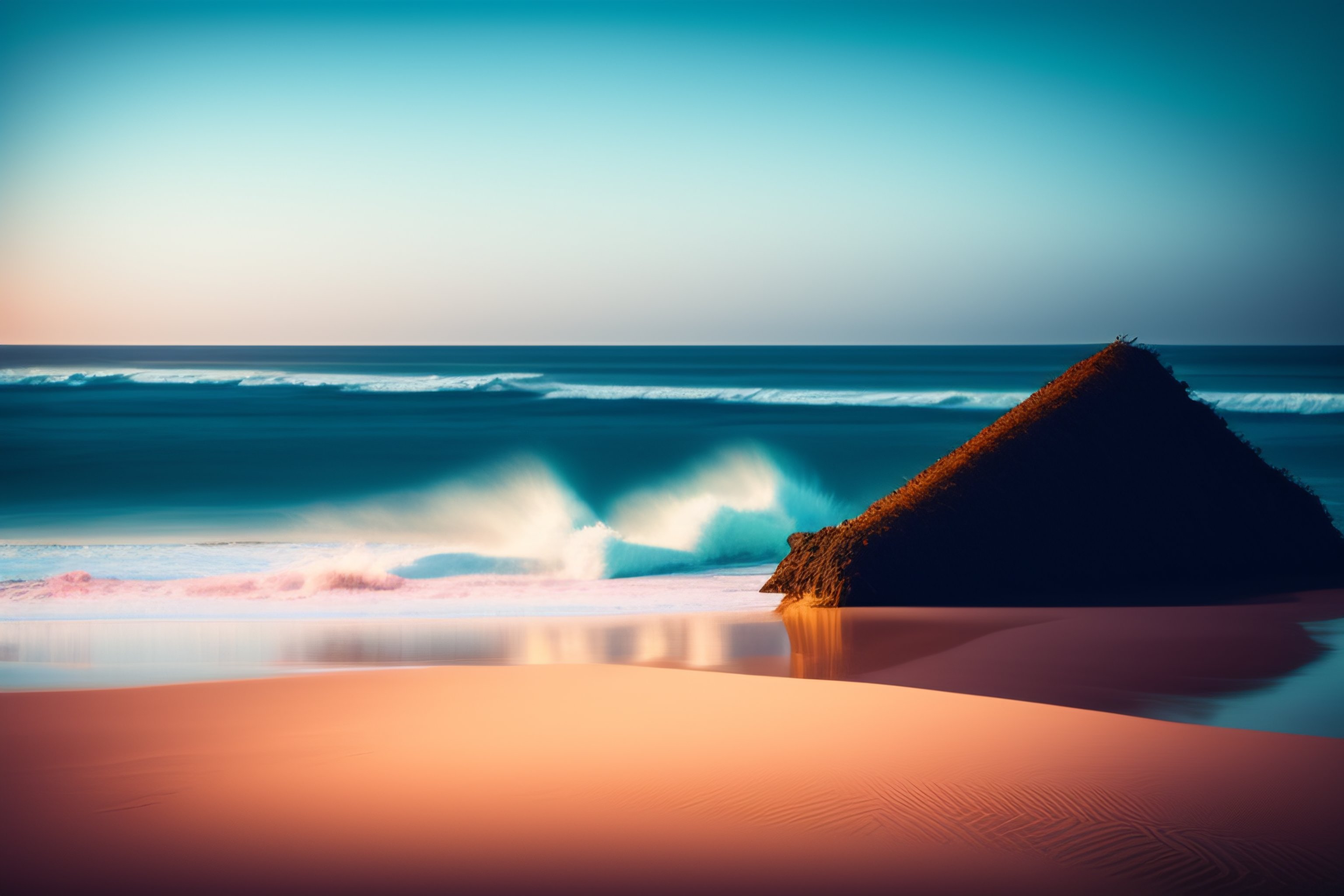 Lexica - Hellscape of the beach album cover, modern, film, soft ...