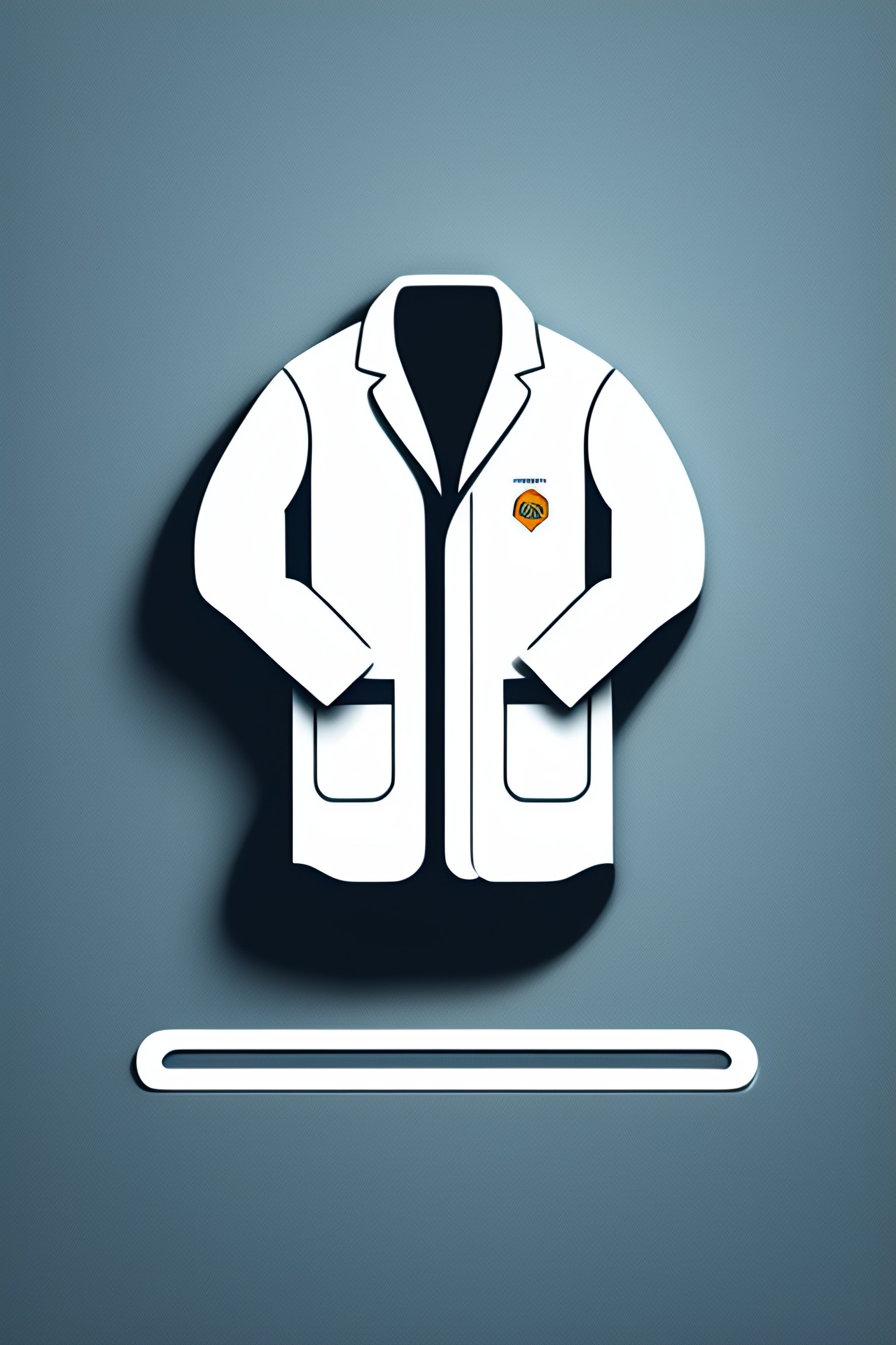 Lexica - Simple line logo of lab coat opening