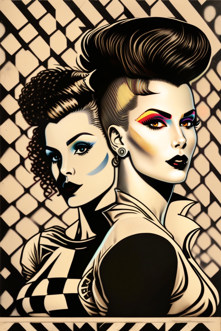 Lexica - 1980;s dark gritty punk roller derby girls skating in a rink ...