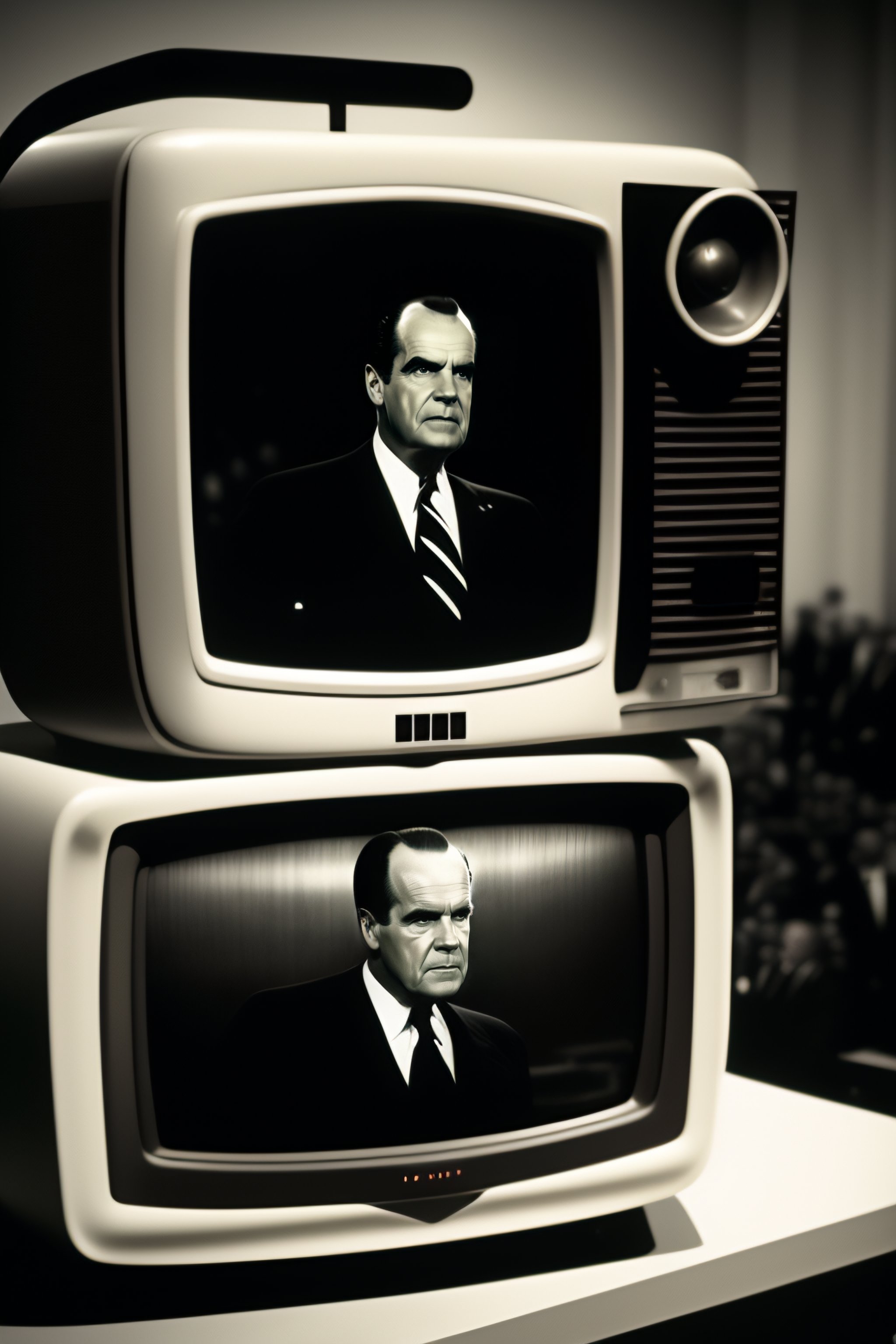 Old Tv Set With Static