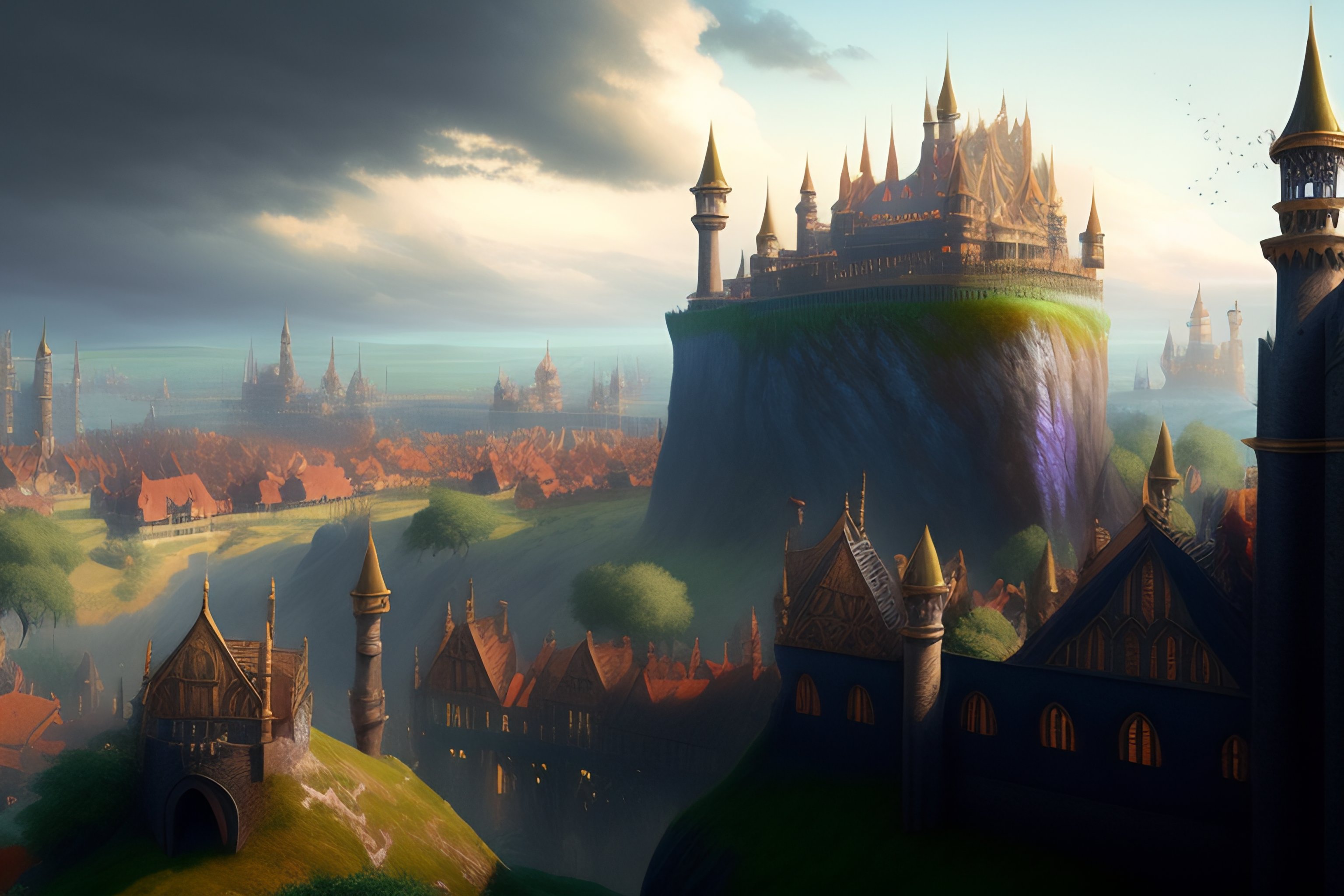 Lexica - Medieval capital city, fantasy, huge fantasy elven castle ...