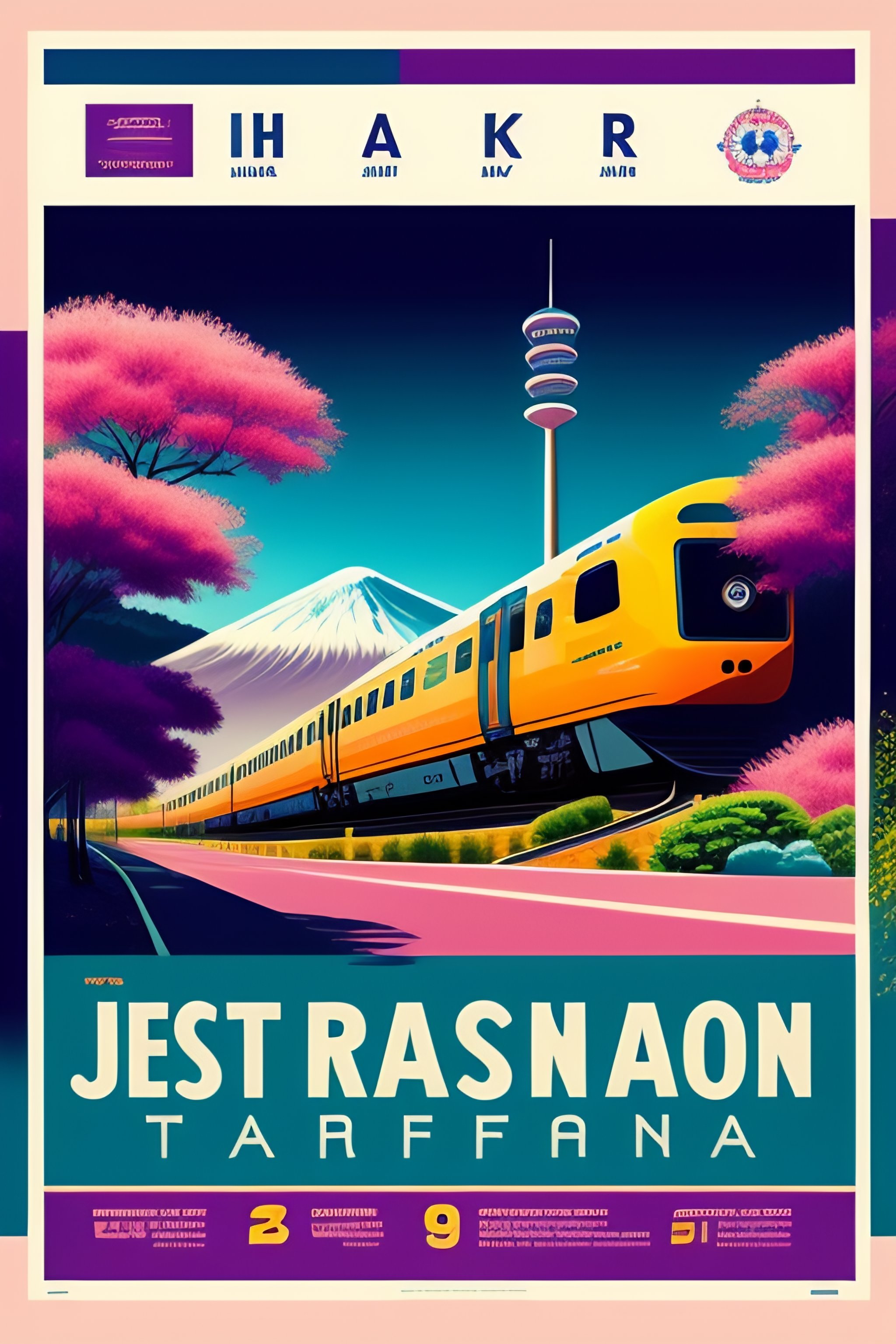 Lexica - Japan east rail poster, canberra australia