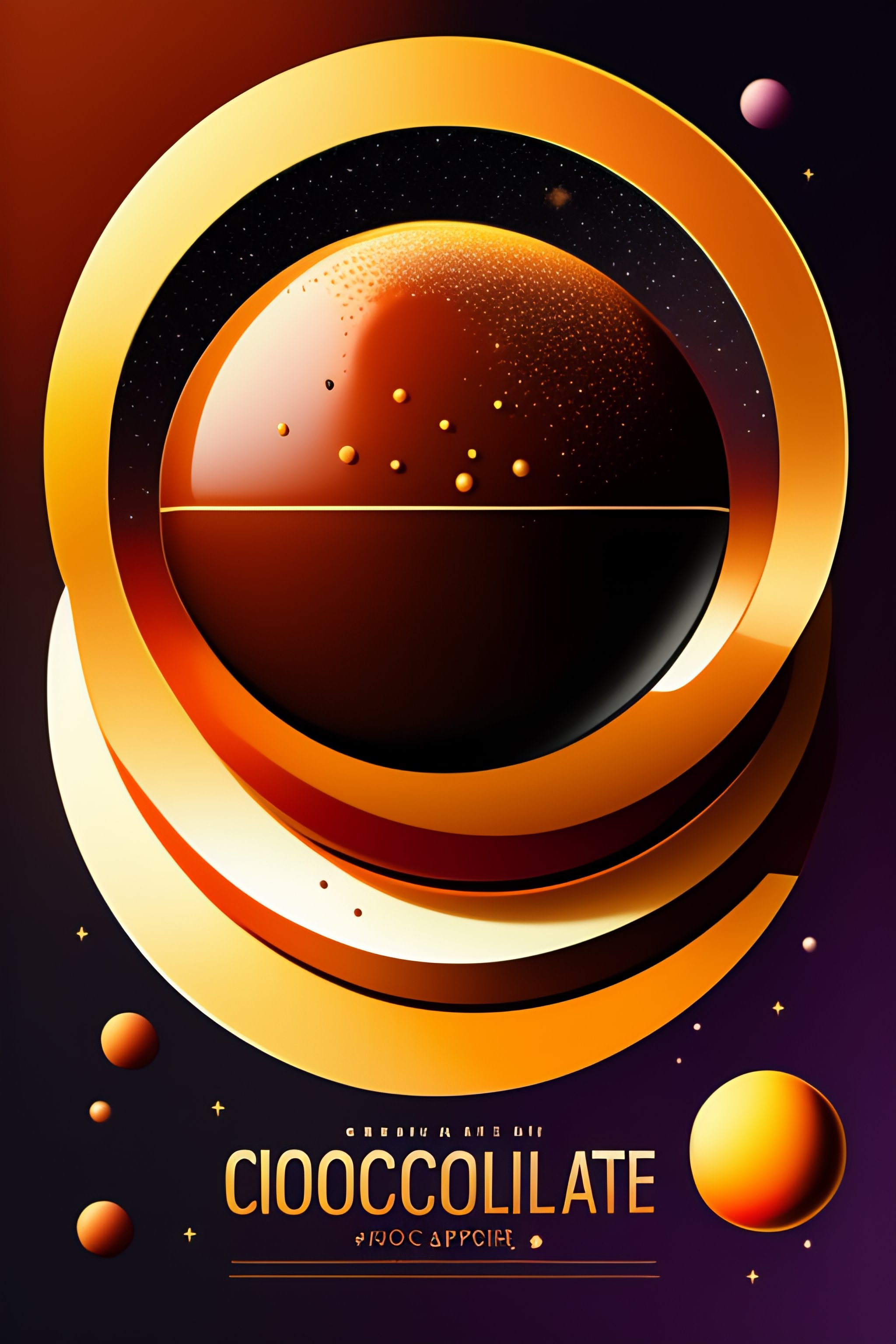 Lexica - Chocolate planets in space, sphere with chocolate texture in ...