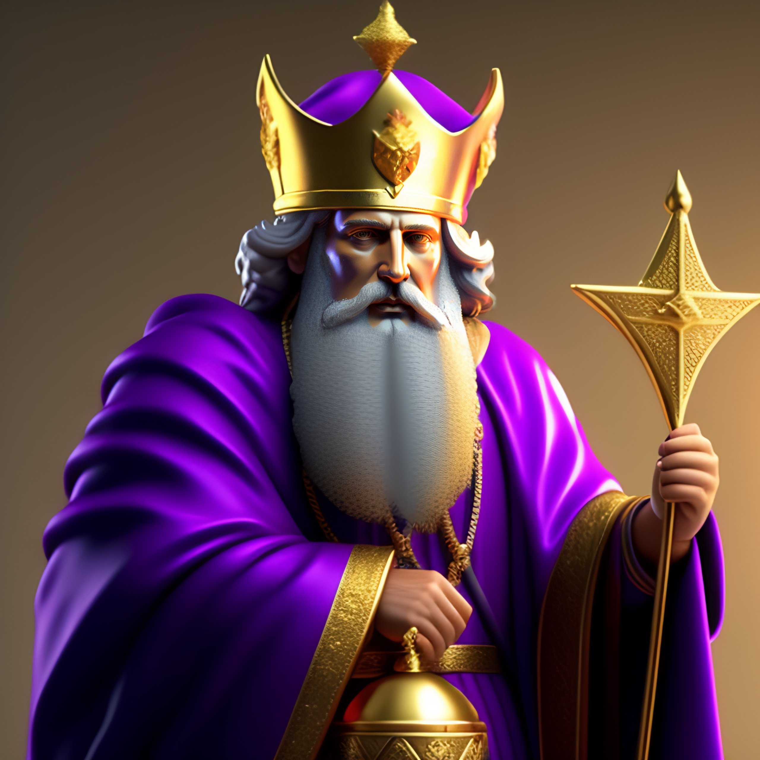 Lexica - Jewish ancient King, wearing a purple robe and a golden crown ...