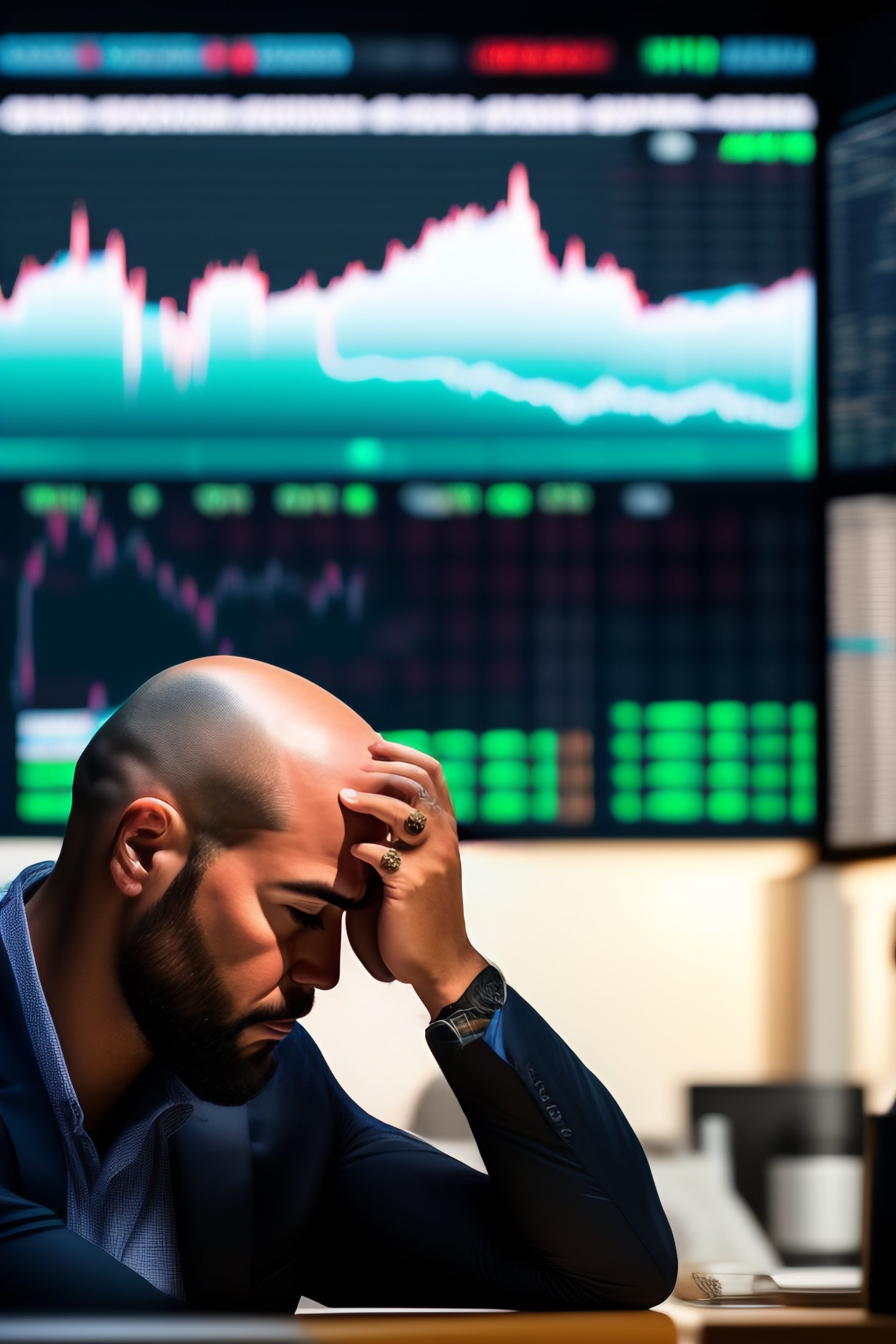 Lexica - Crying,sad,bald, futures traders loosing money,Markets crashing,50mm,charts,4k