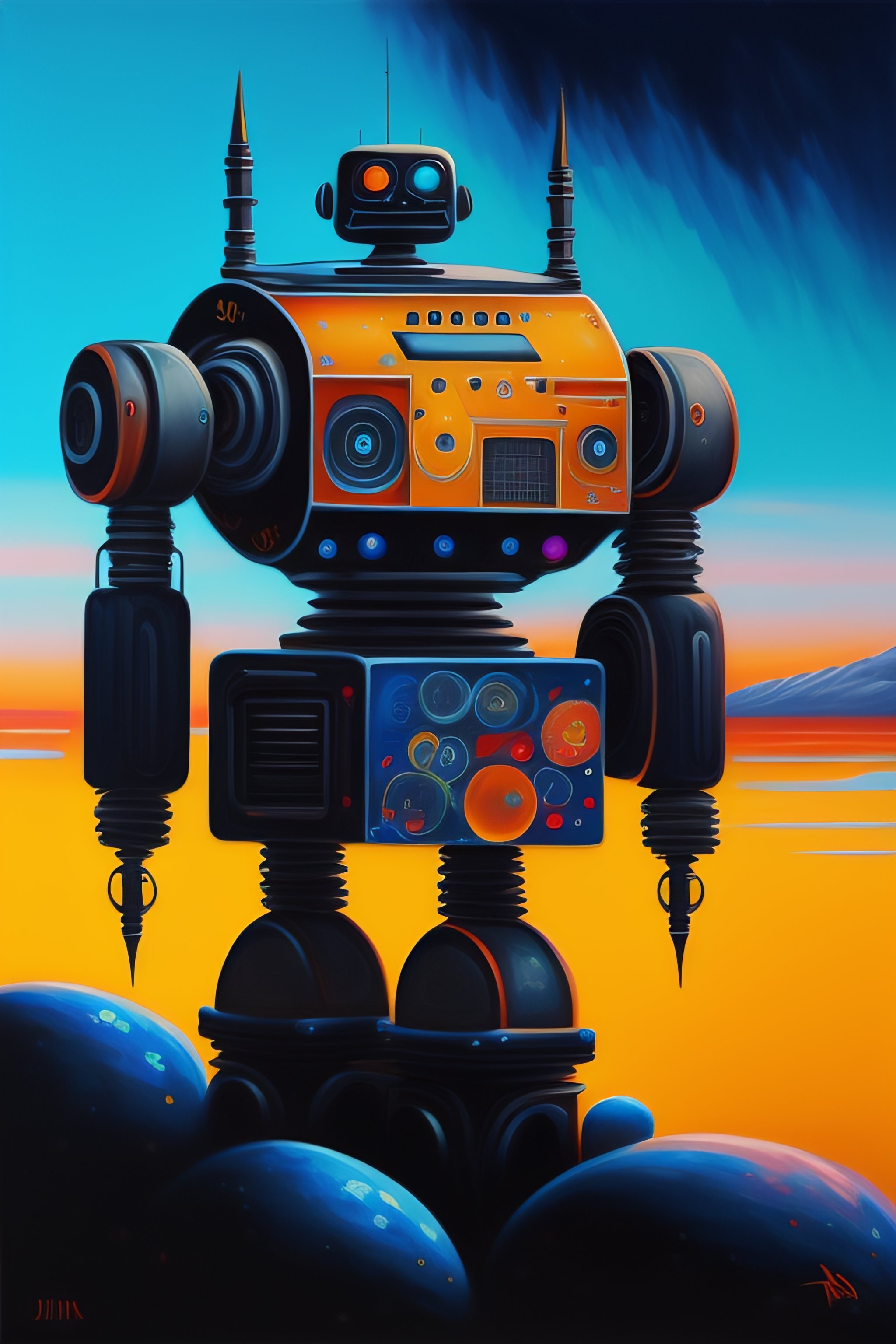 Lexica - A robot painting on a canvas