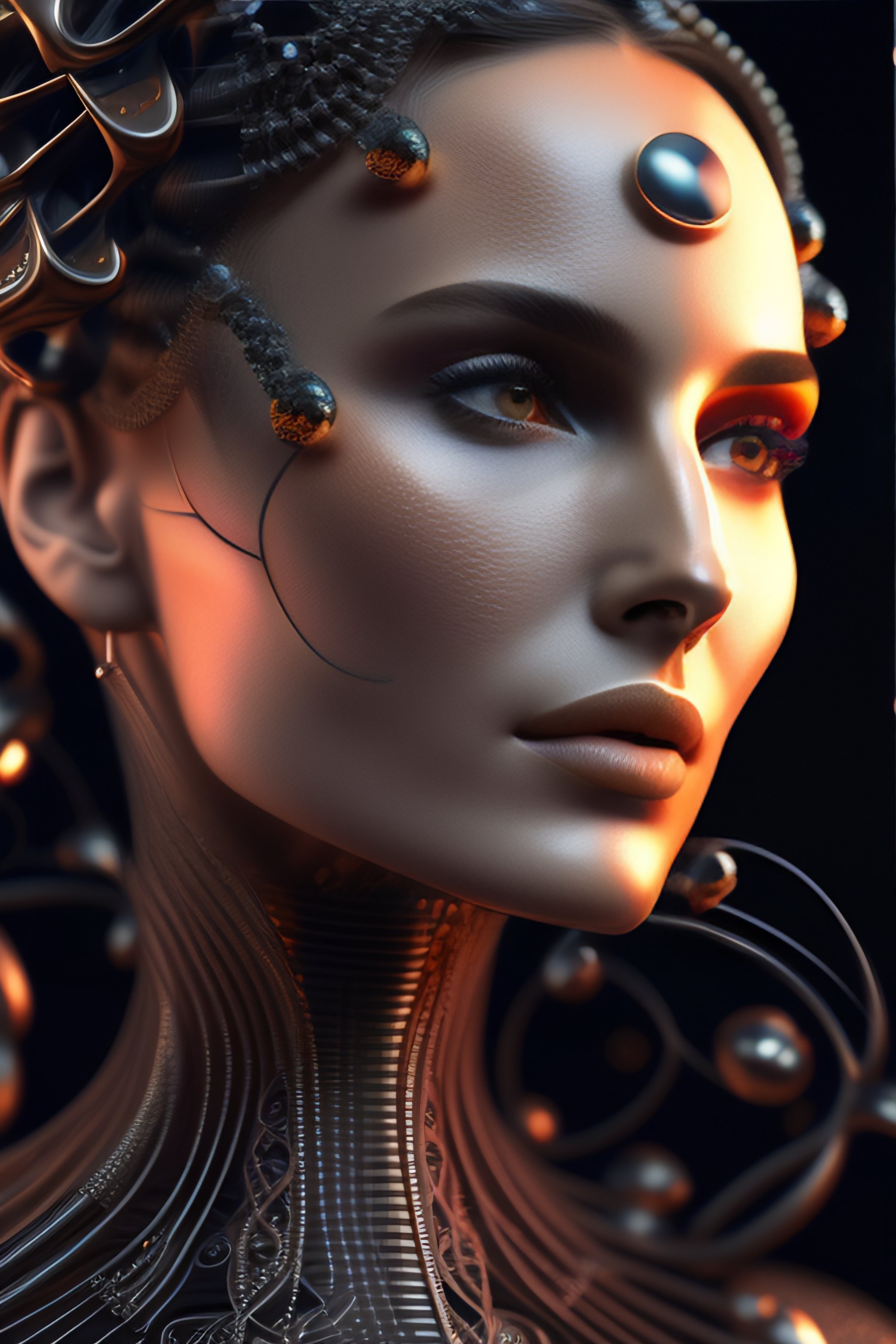 Lexica - Complex 3d render ultra detailed of a real face camera natalie ...