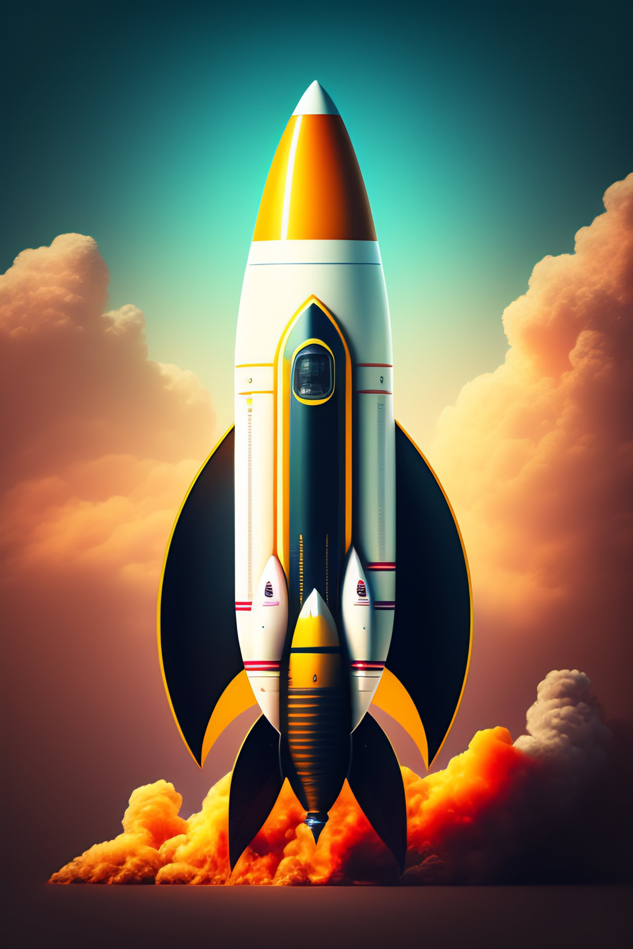 Lexica - A rocket that looks super cool and unique for marketing website