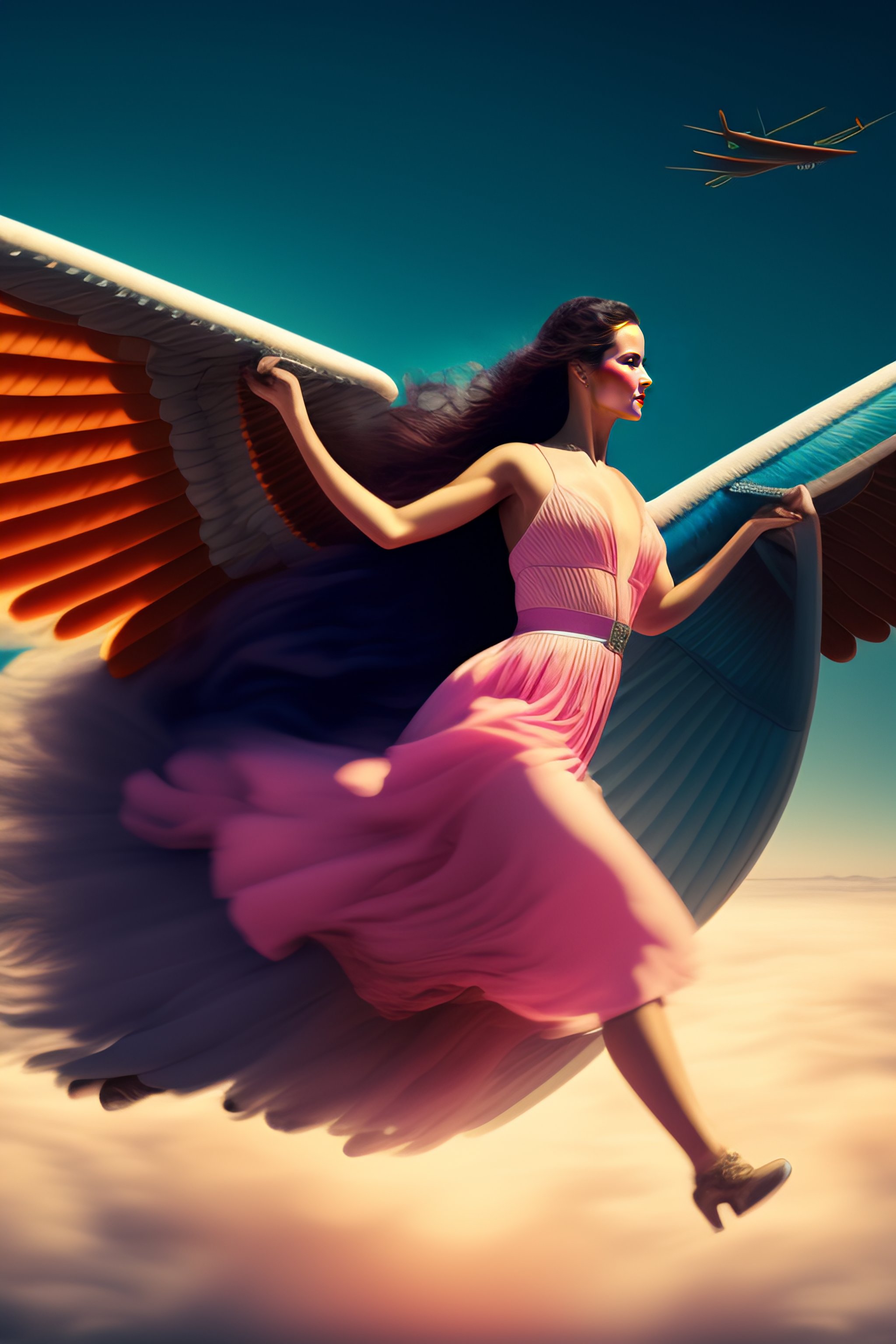 Lexica - Women with wings flying