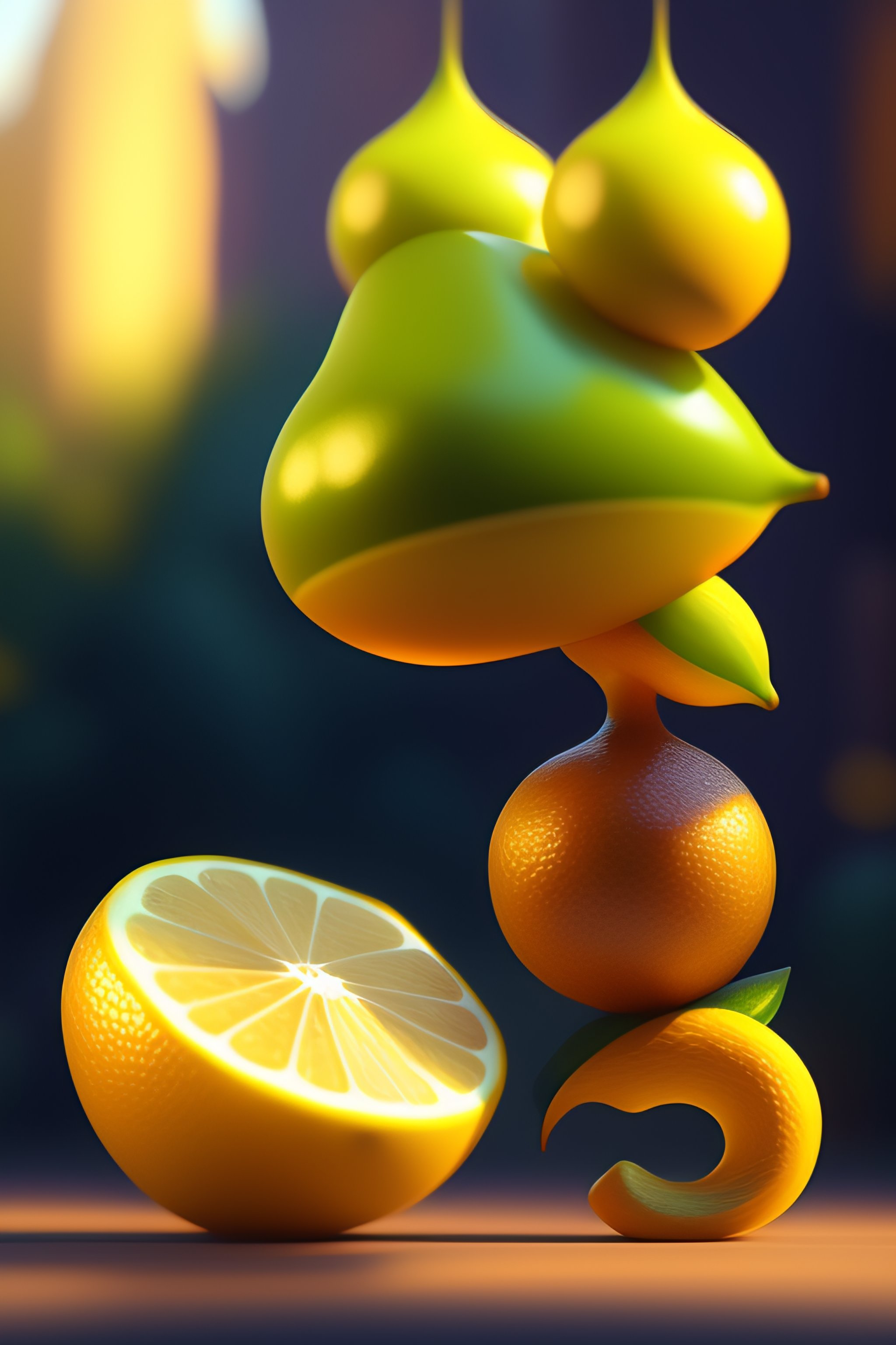 Lexica - An lemon ooze creature in a dr seuss artstyle, adorable and ...