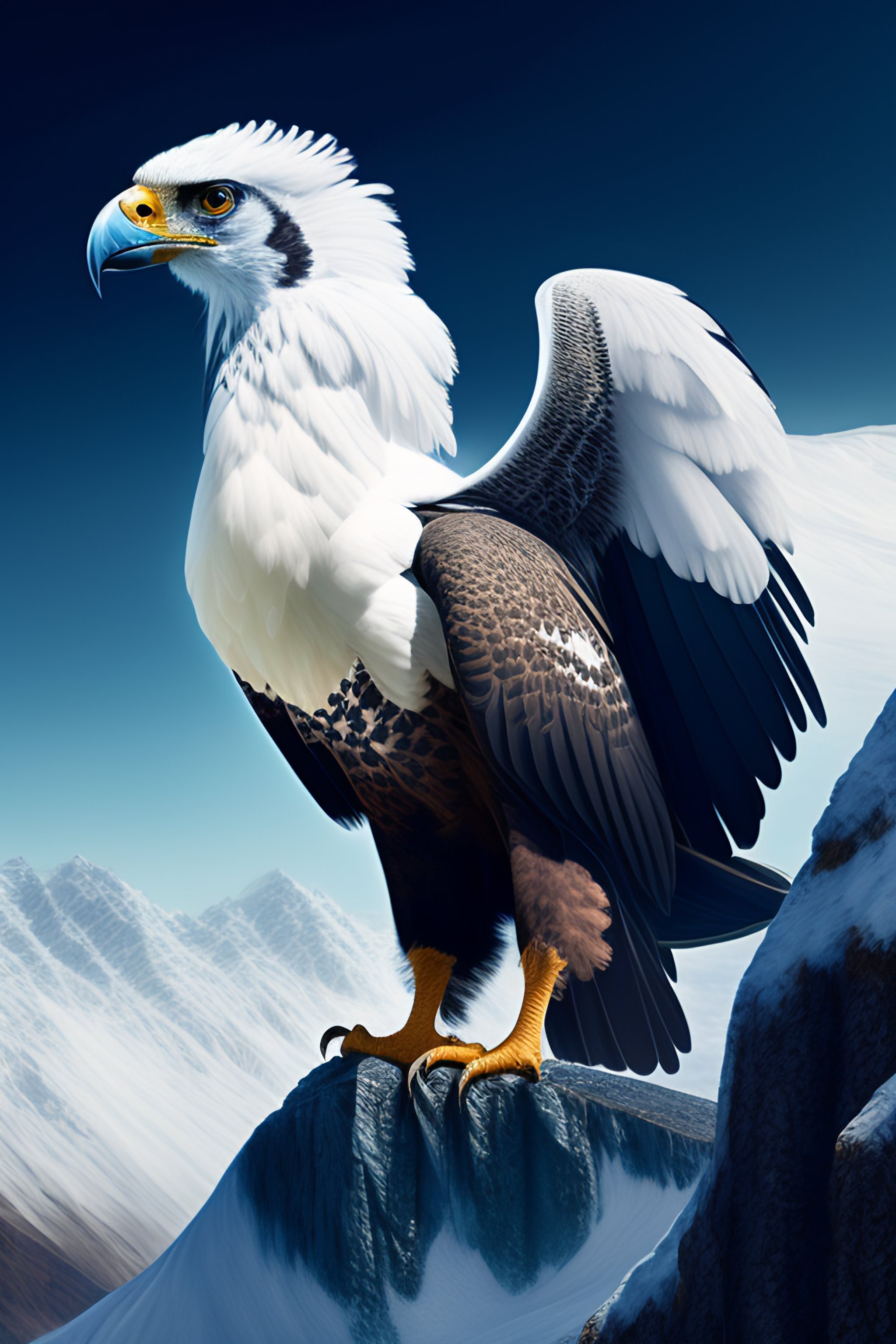 Lexica - Beautiful intricately detailed flying harpy eagle and Alaskan ...