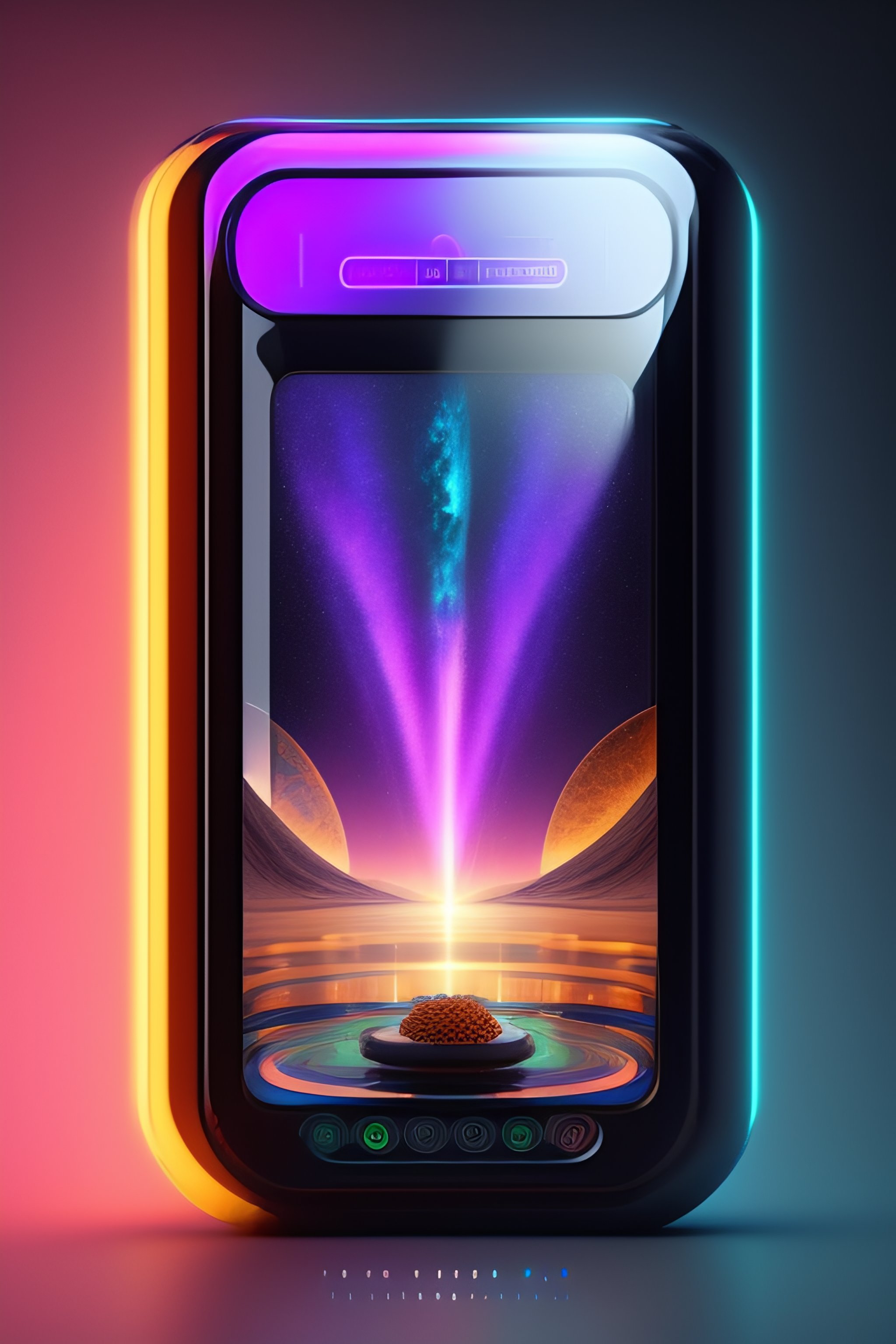 Lexica - Futuristic hologram interface with 6 layers, holographic sci ...