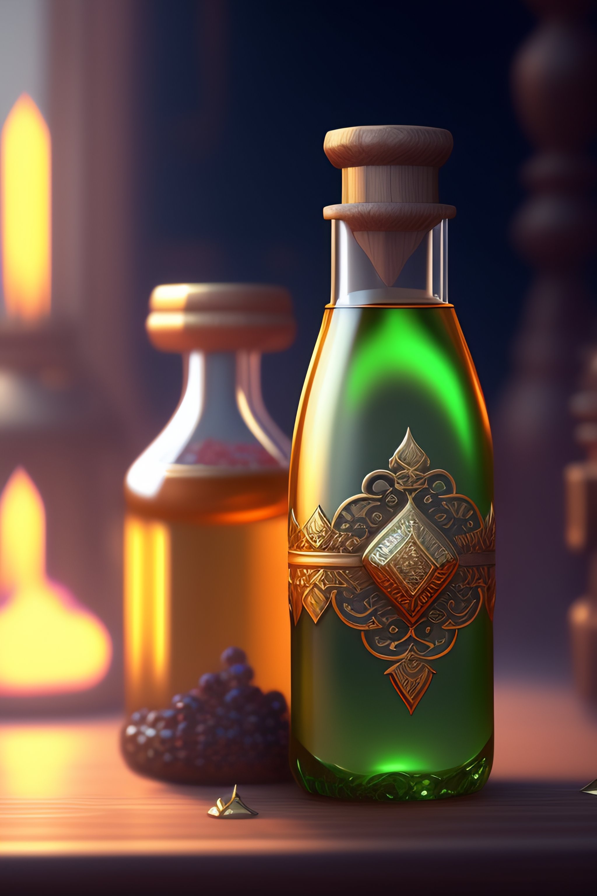 Lexica - Concept art; video game potions; intricate elegant bottles ...