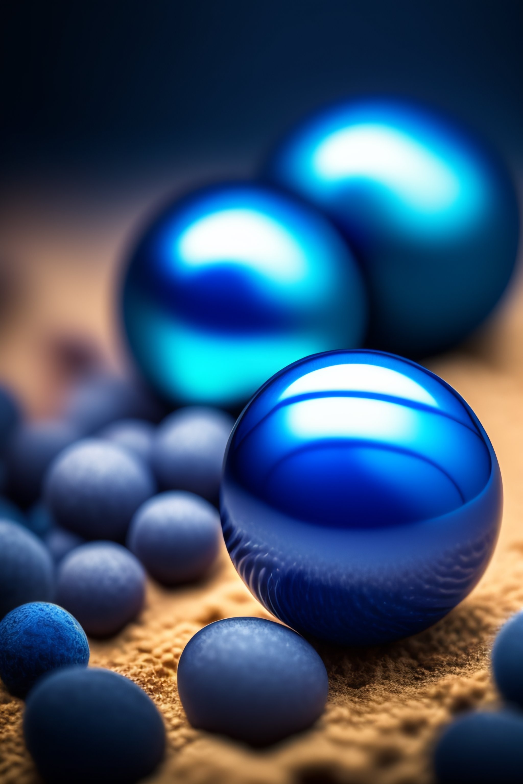 Lexica - A close up of a blue balls
