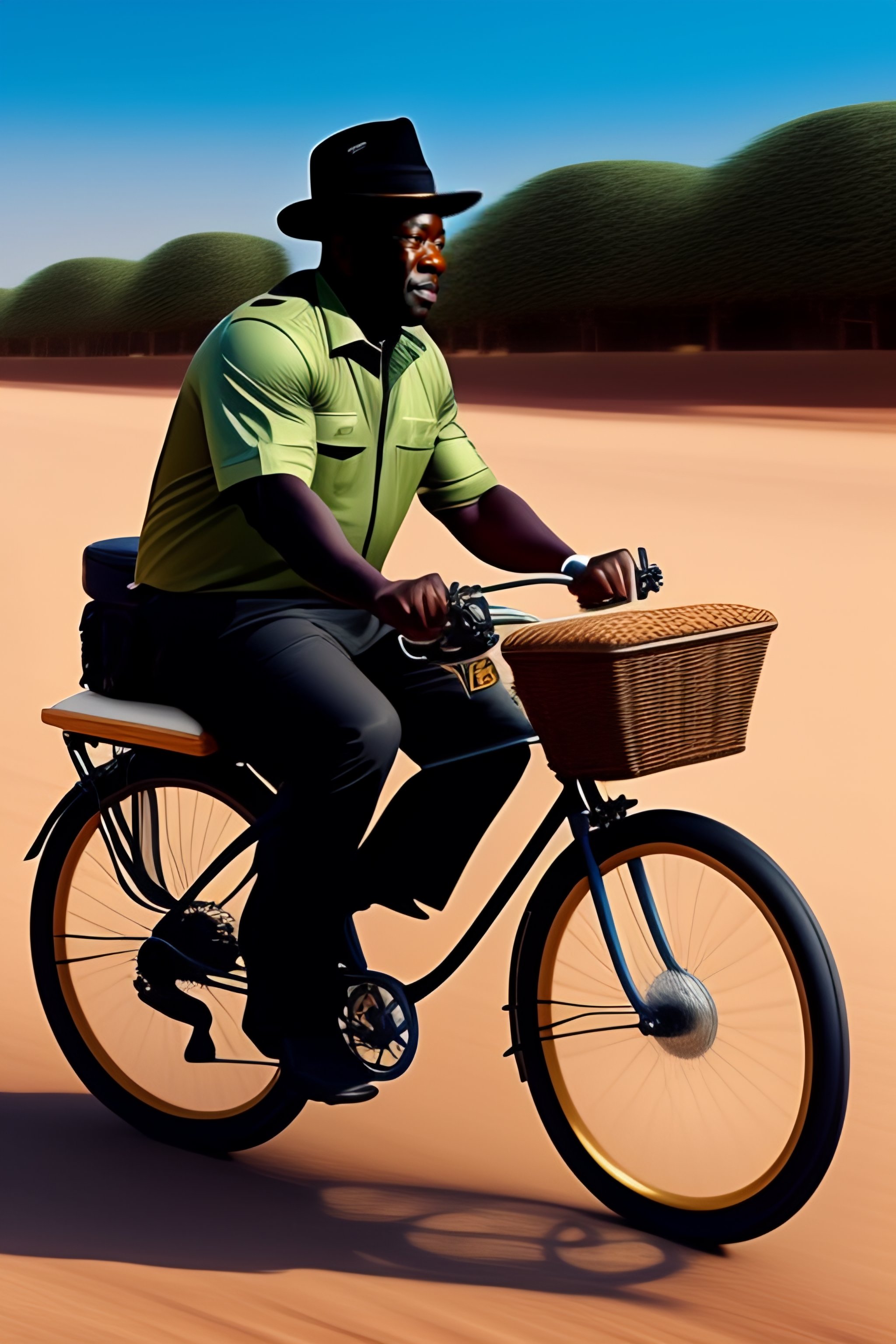 Lexica - Goodluck Jonathan in a bicycle