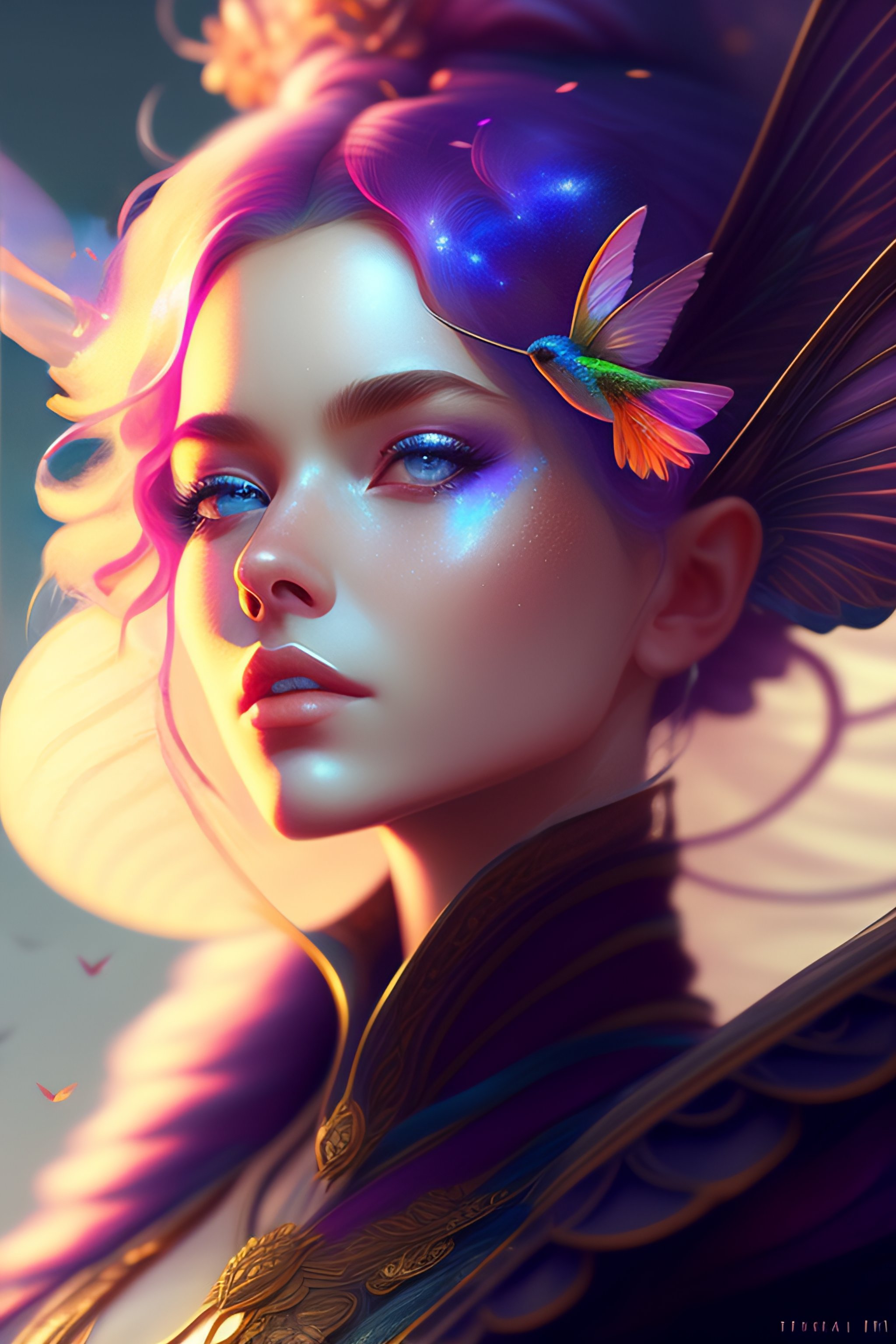 Lexica - Highly detailed portrait fairies, hummingbird wings, large ...