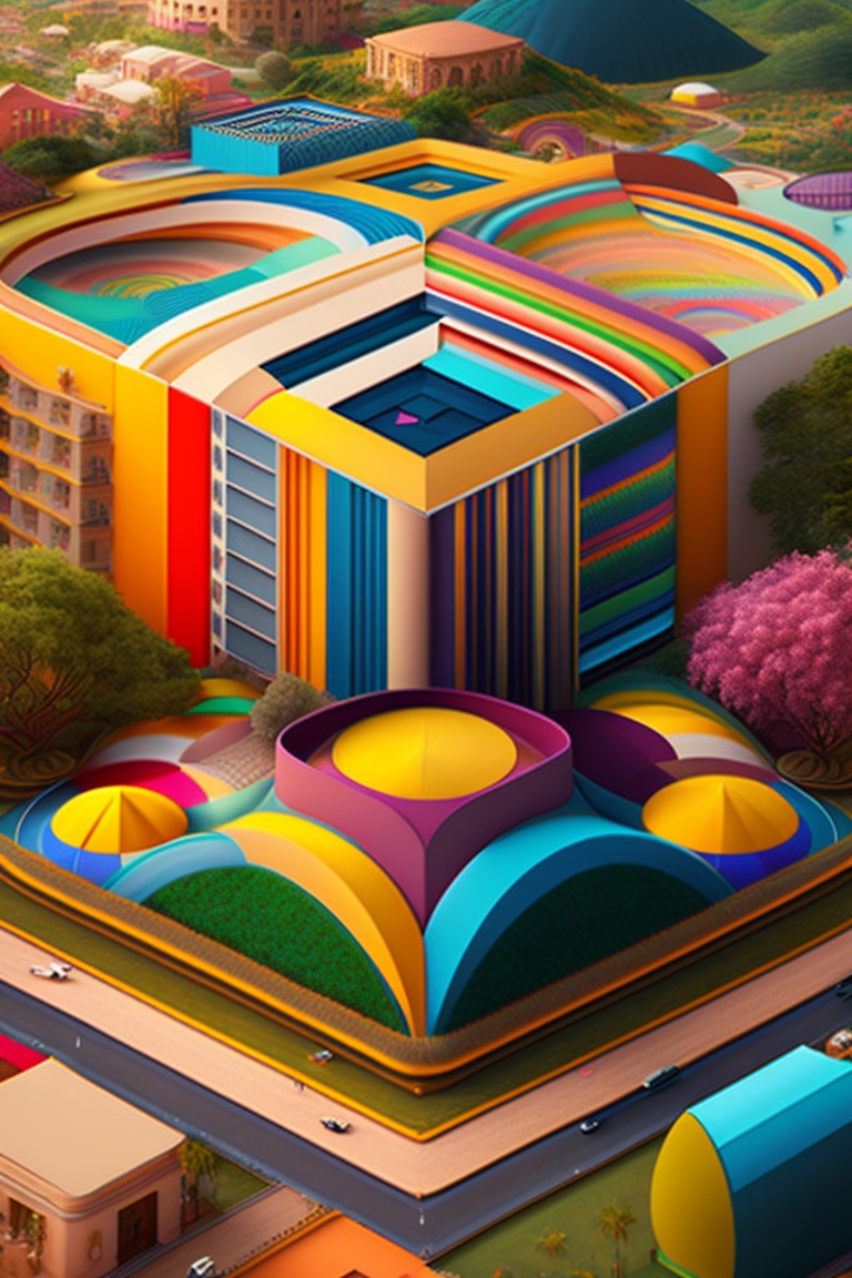 Lexica - The most psychedelic geometric patterned neighborhood ...