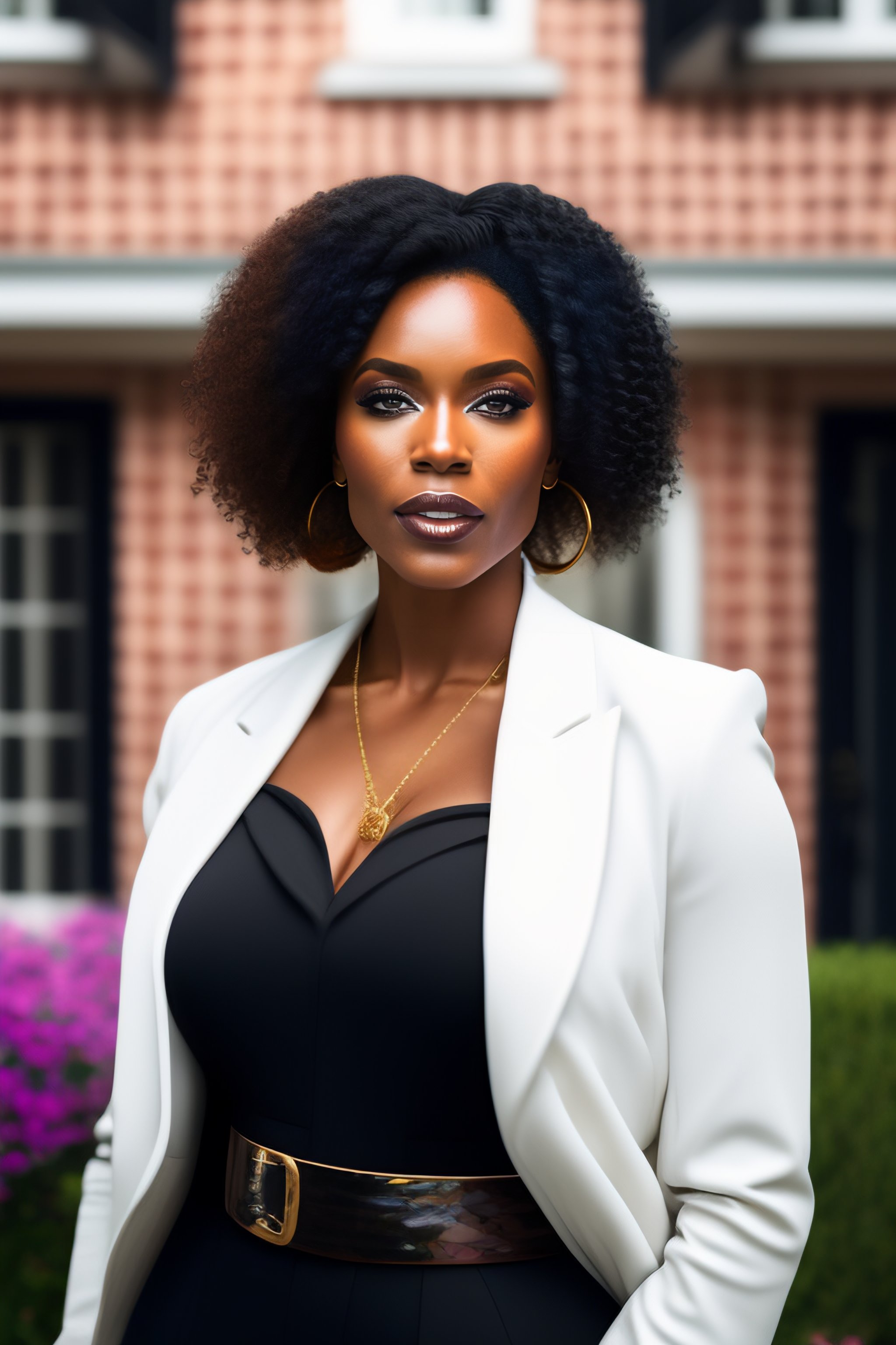 Lexica - Portrait of a black female real estate