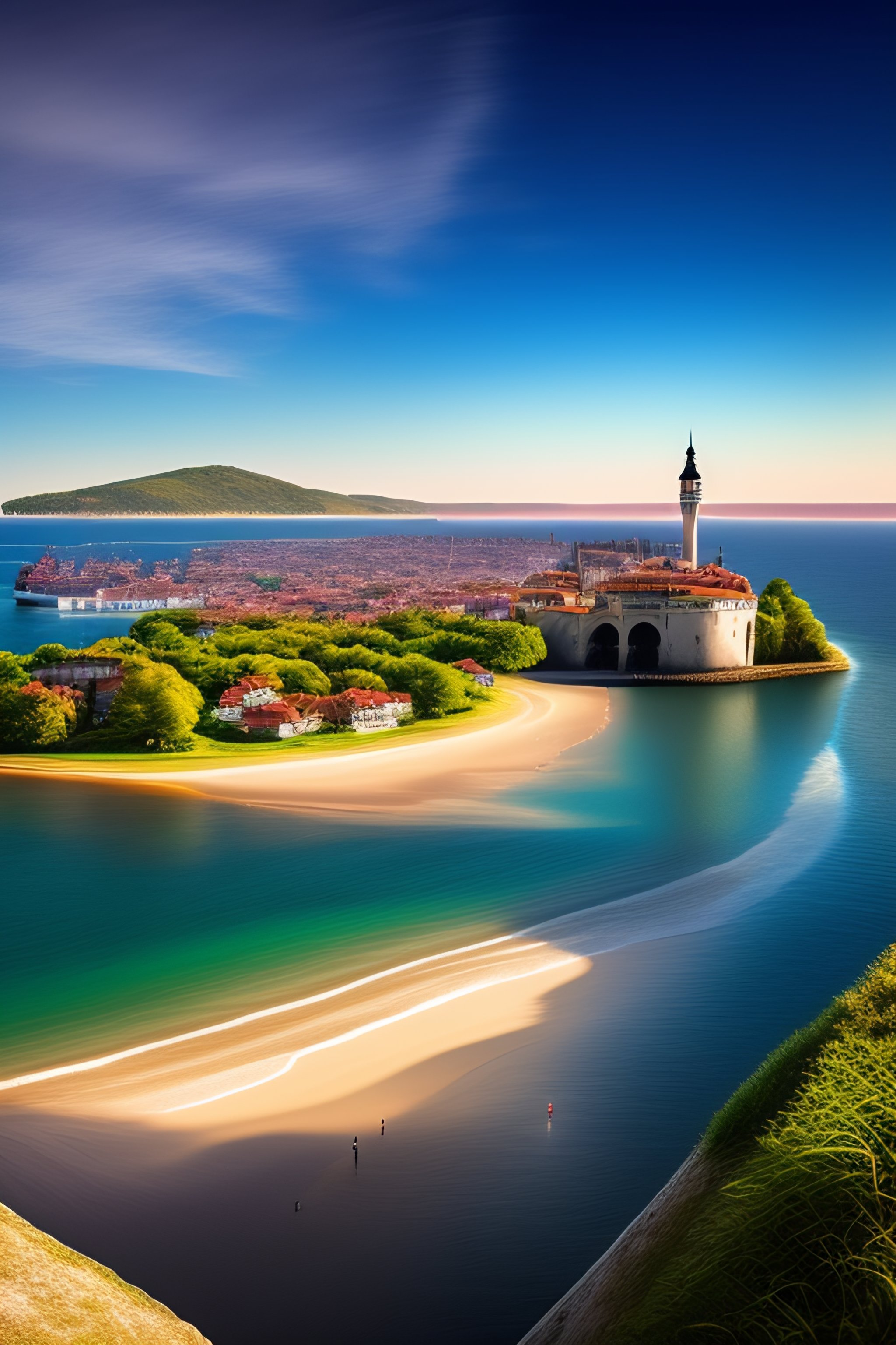 Lexica - Realistic picture of summer vacation europe
