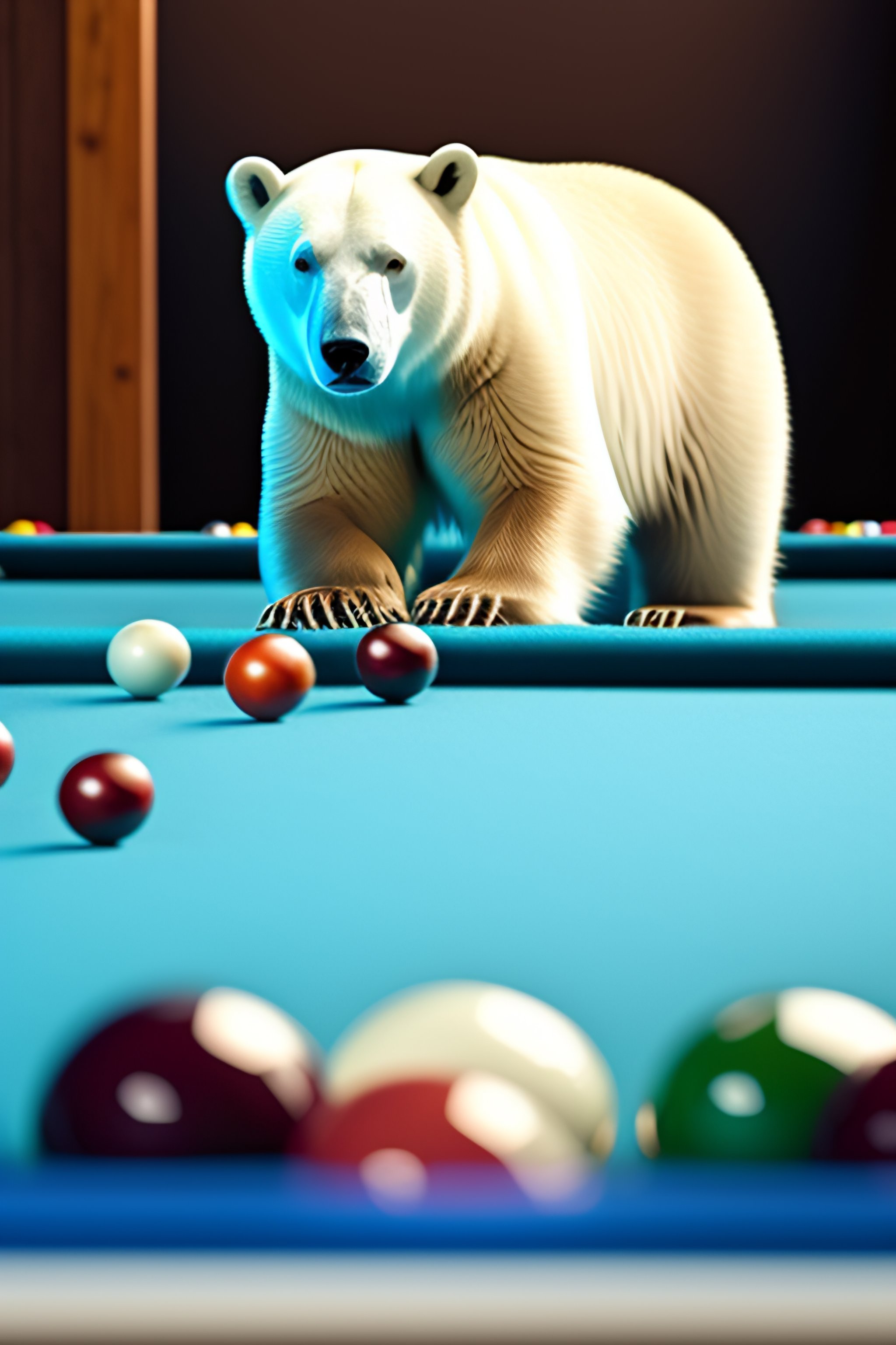Lexica - Polar bear playing pool