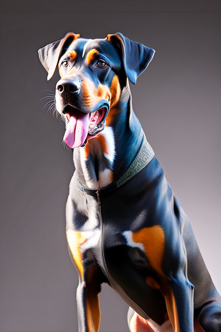 Lexica - Human dog-haired doberman breed with black glasses, stylish ...