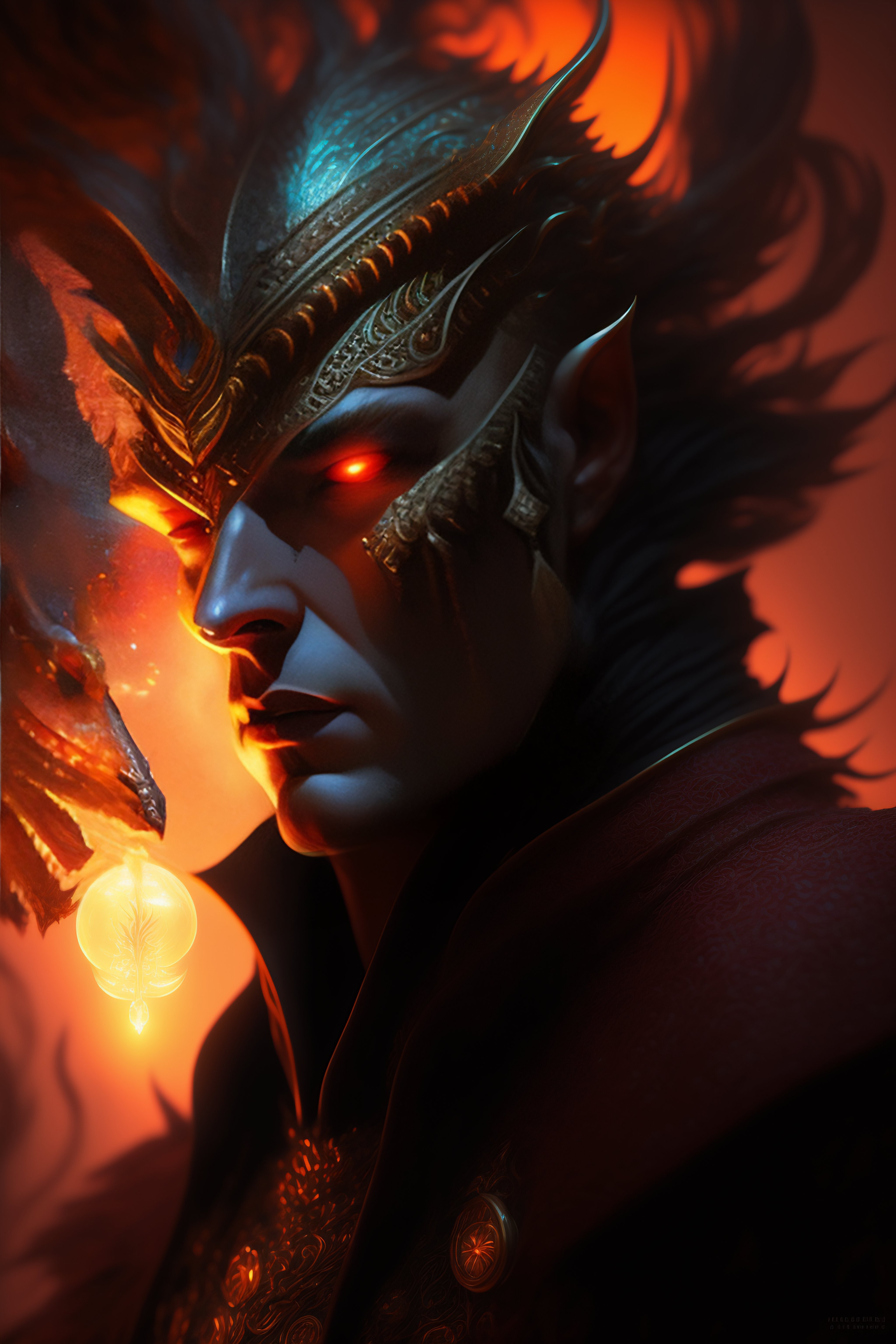 Lexica - 3D advanced digital art, portrait of a ghastly monster ...