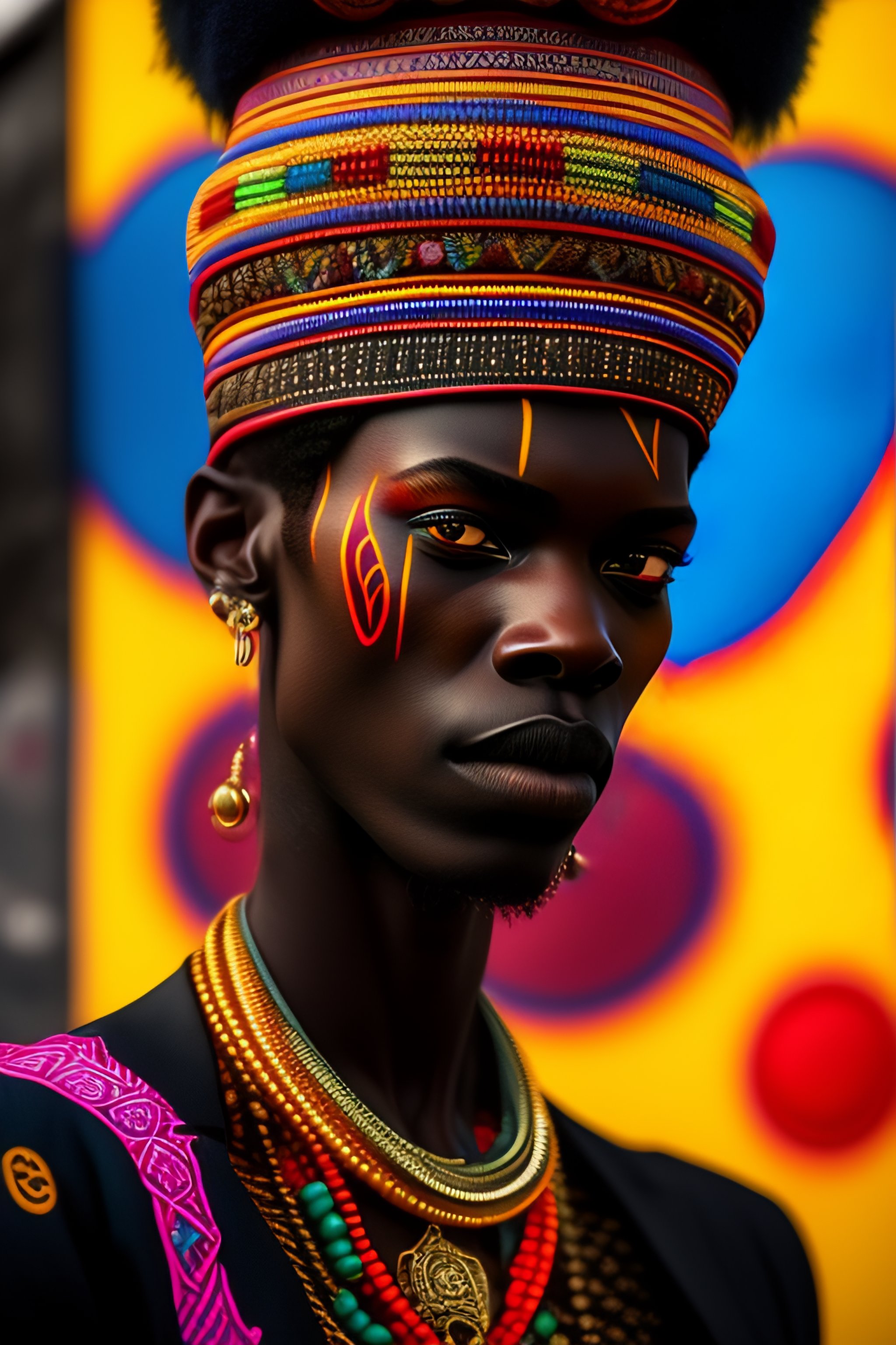 Lexica - A funny punk rock African characters with guitar and eye as ...