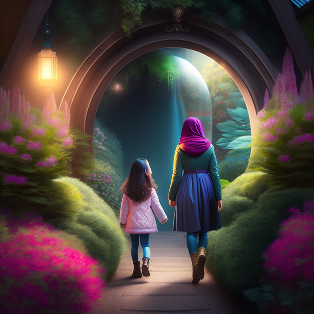 Lexica - Ayshah and her mom stumbling upon the hidden magical garden ...