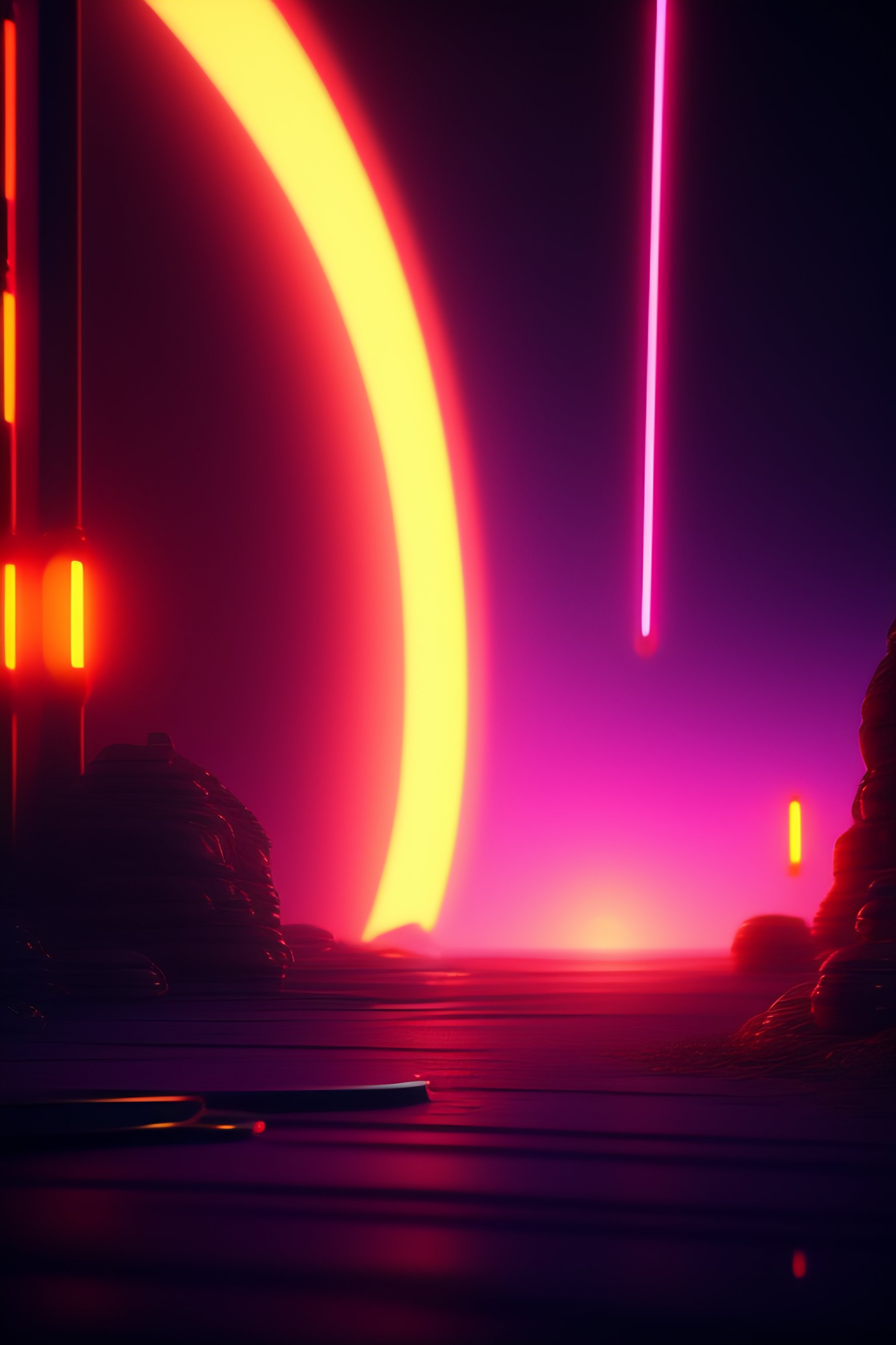 Lexica - Round stage with neon glow. front ,Trending on artstation ...